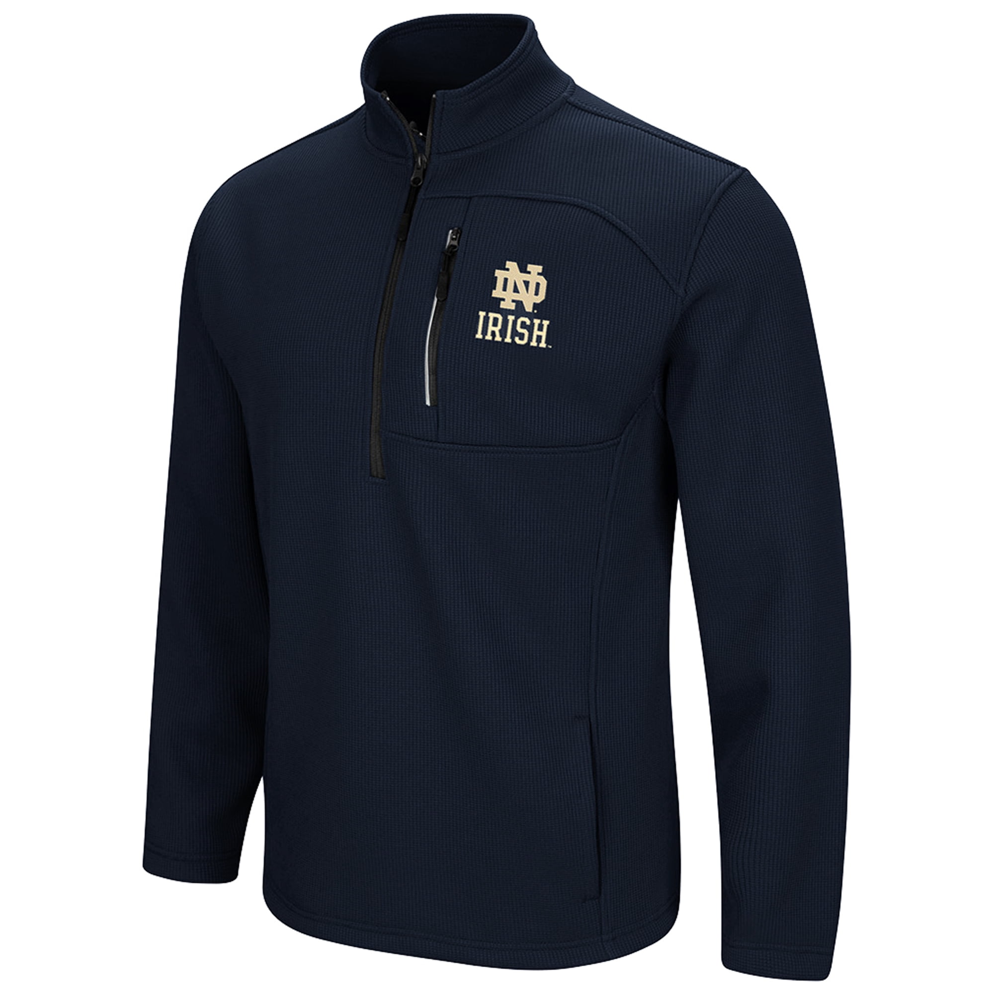 Men's Colosseum Navy Notre Dame Fighting Irish Townie Half-Zip Pullover ...