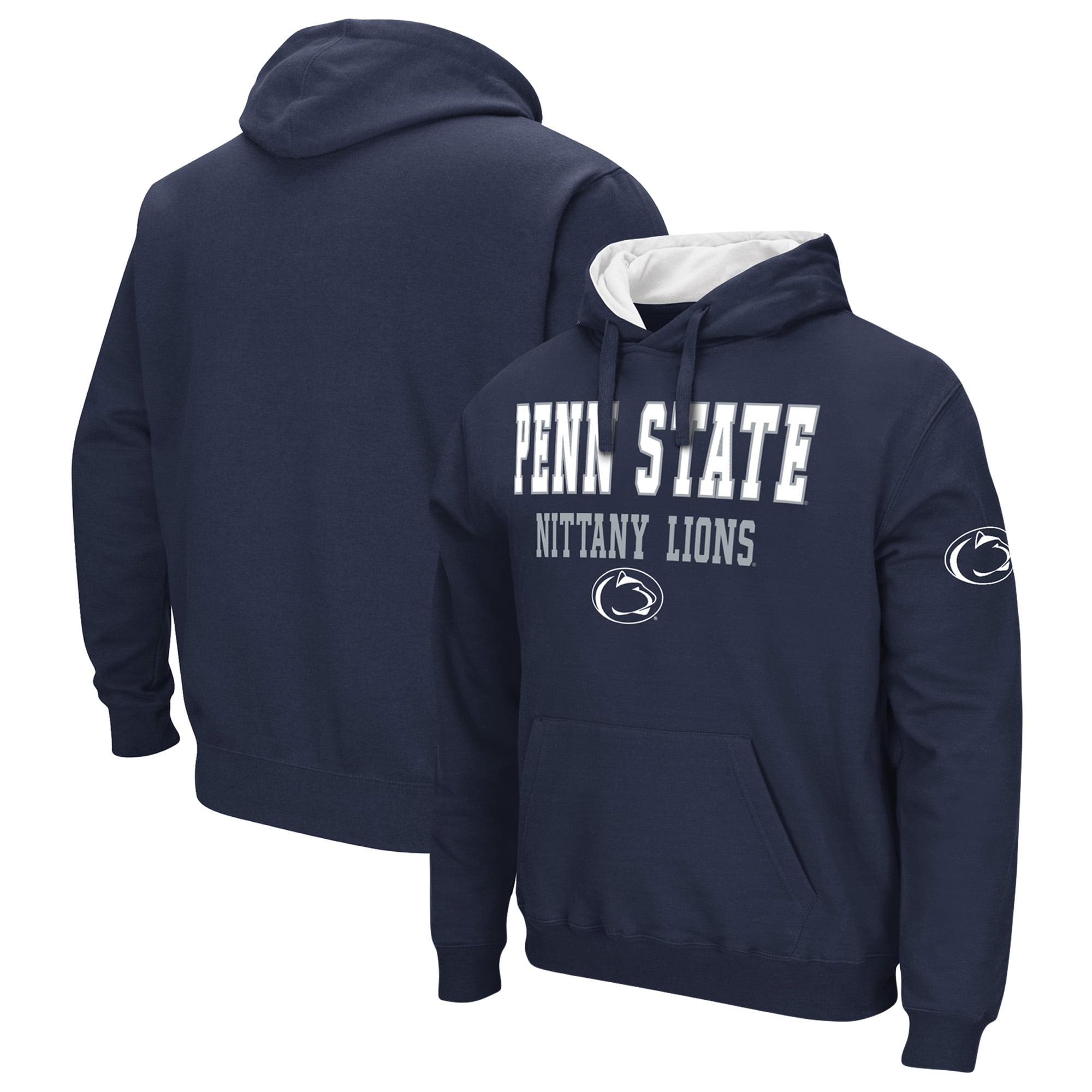 Antigua Men's Navy Penn State Hoodie, Pullover Fleece, Cotton Polyester ...