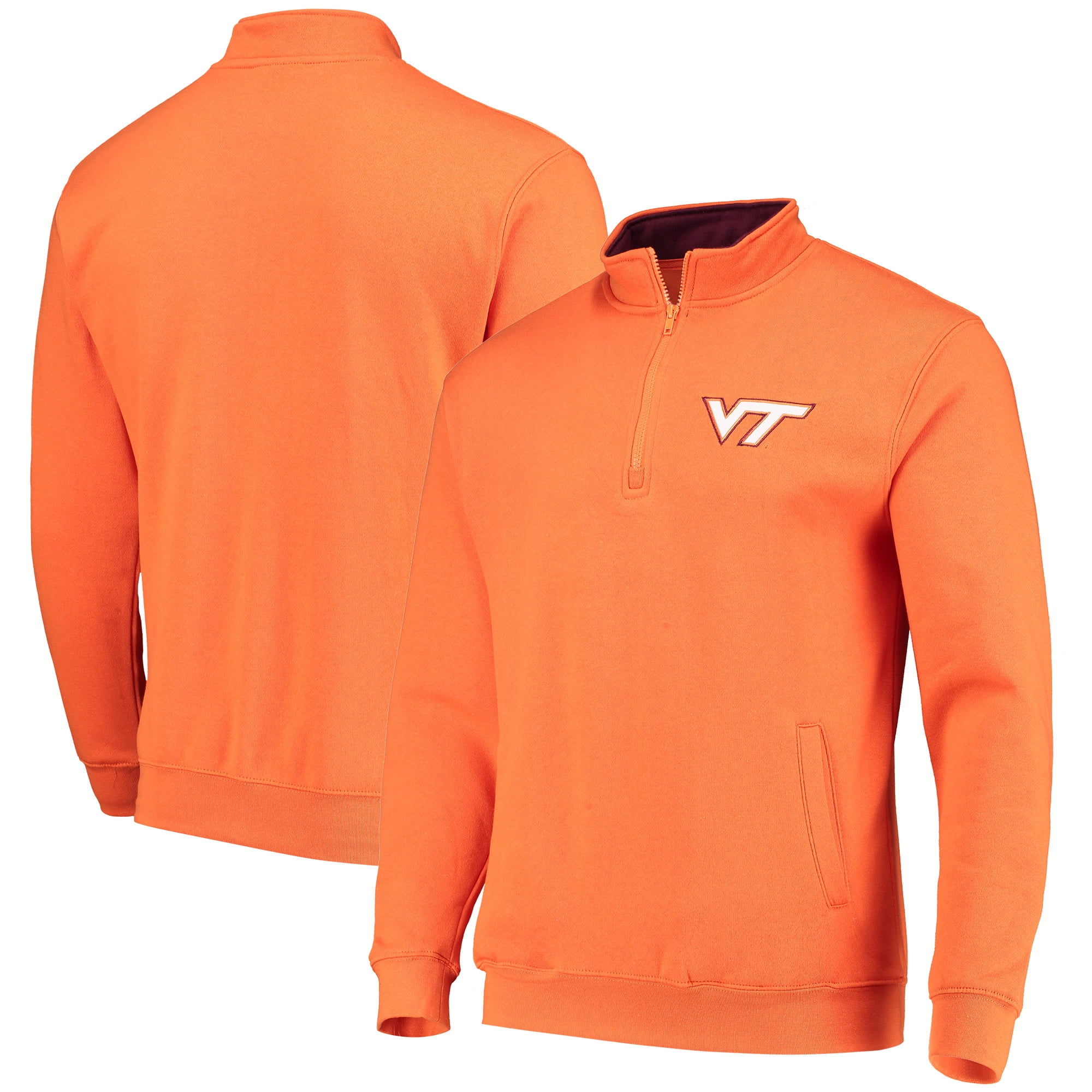 Men's Colosseum Orange Virginia Tech Hokies Tortugas Logo Quarter-Zip ...