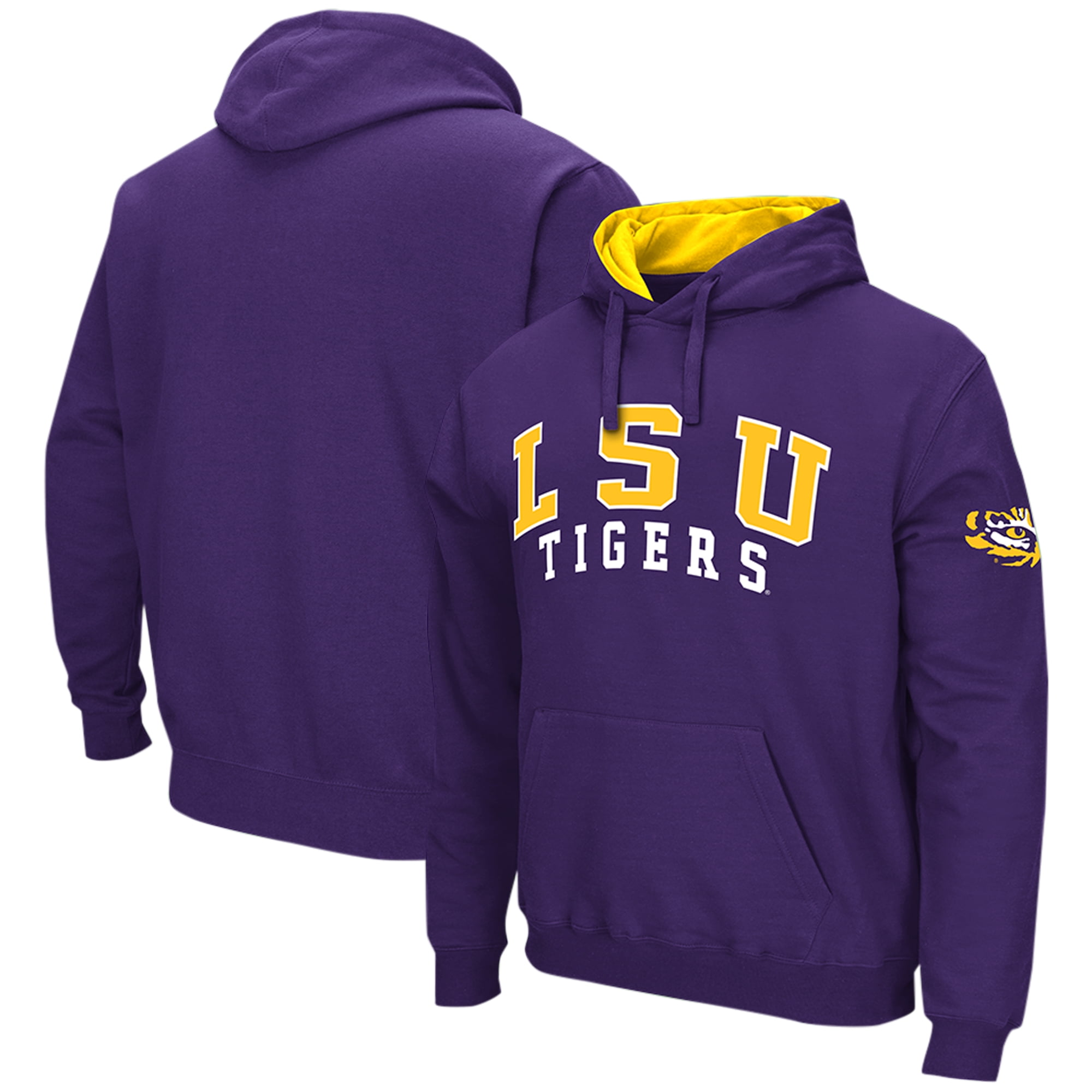 Colosseum Men's LSU Tigers Pullover Hoodie in Purple, Double Arch ...