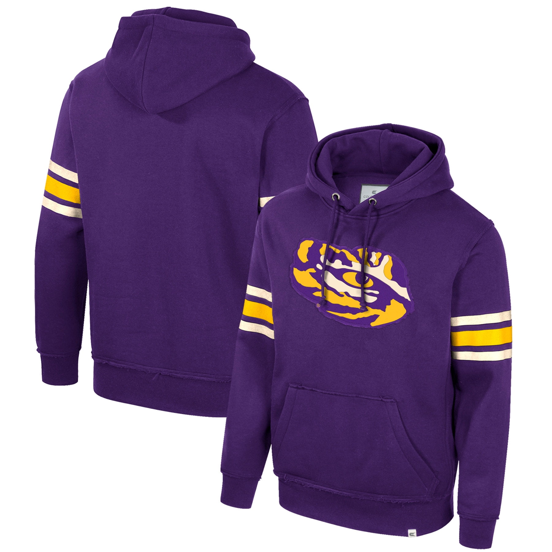 Men's Colosseum Purple LSU Tigers Saluting Pullover Hoodie - Walmart.com