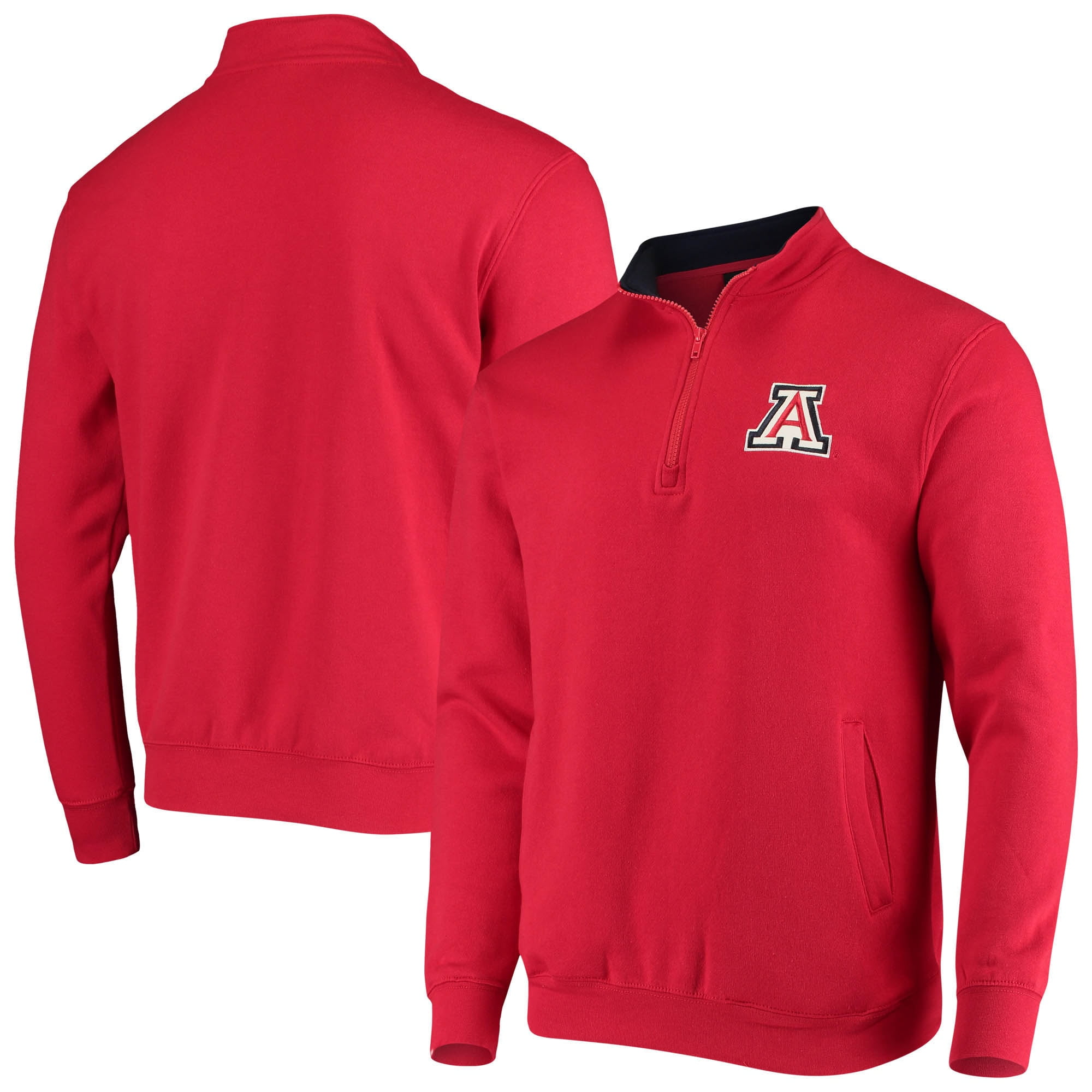 Men's Colosseum Red Arizona Wildcats Tortugas Logo Quarter-Zip Jacket ...