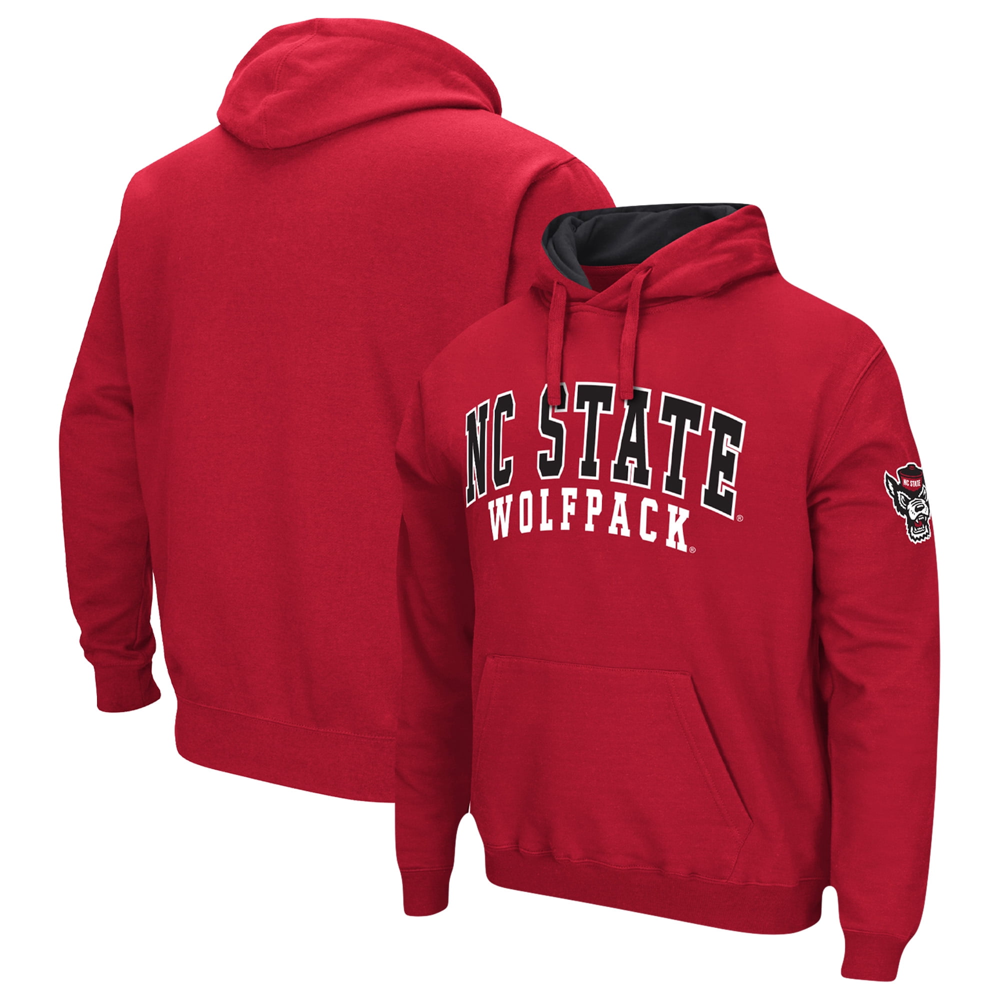 Men's Colosseum Red NC State Wolfpack Double Arch Pullover Hoodie - Walmart.com