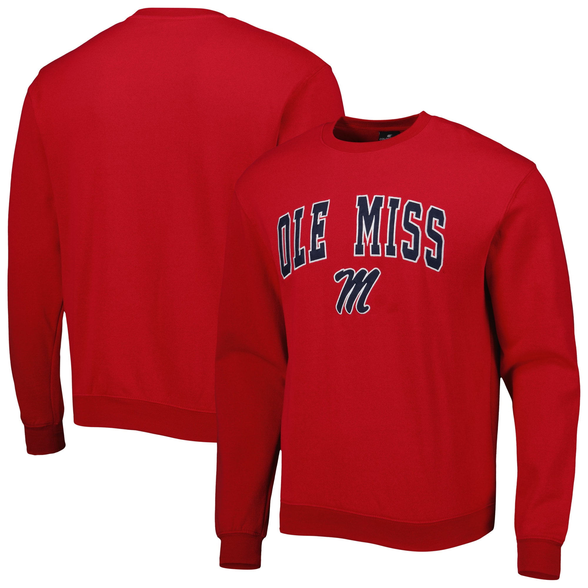 Colosseum Men's Hoodie - Red Ole Miss Rebels Arch & Logo Pullover ...