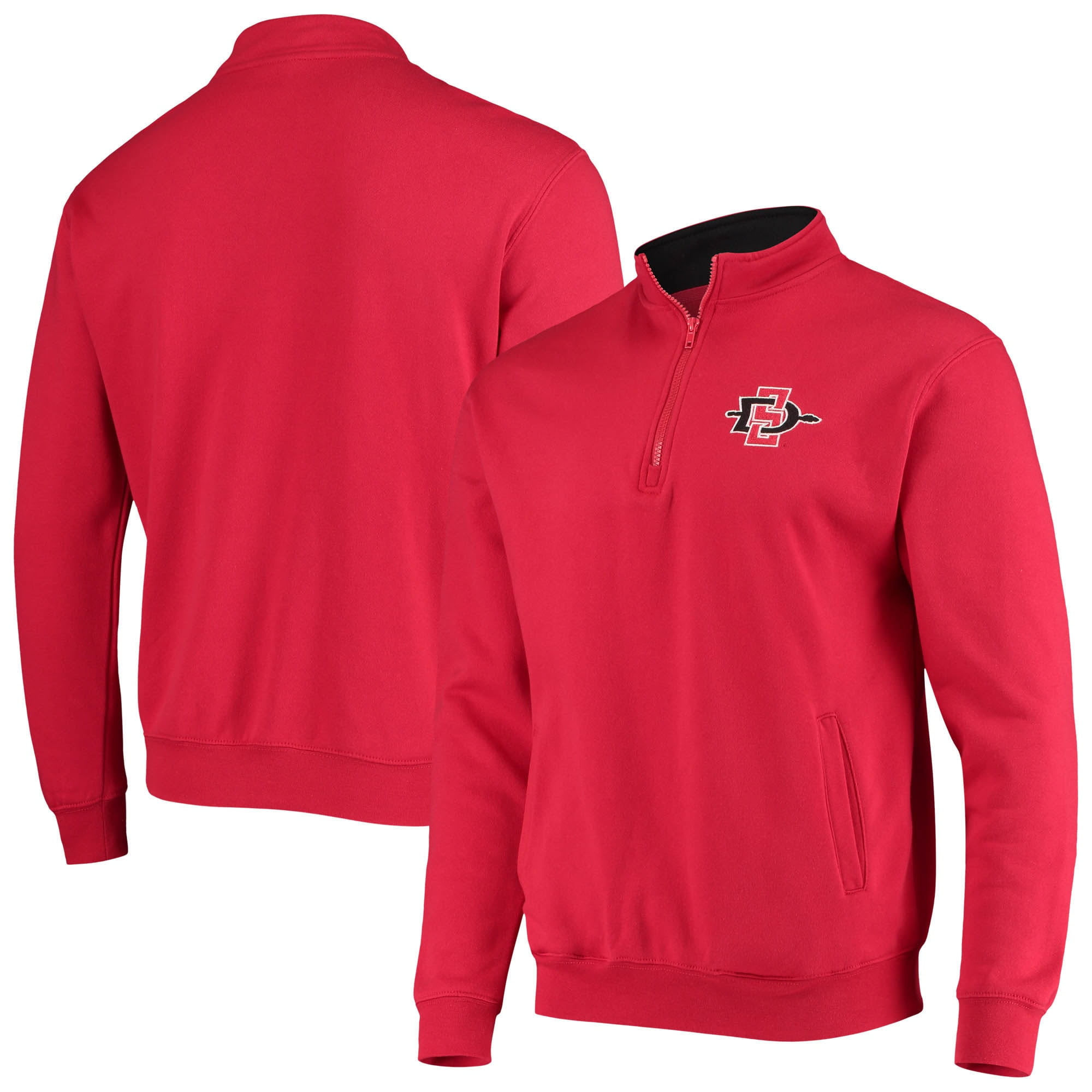 Men's Colosseum Red San Diego State Aztecs Tortugas Logo Quarter-Zip Jacket - Walmart.com