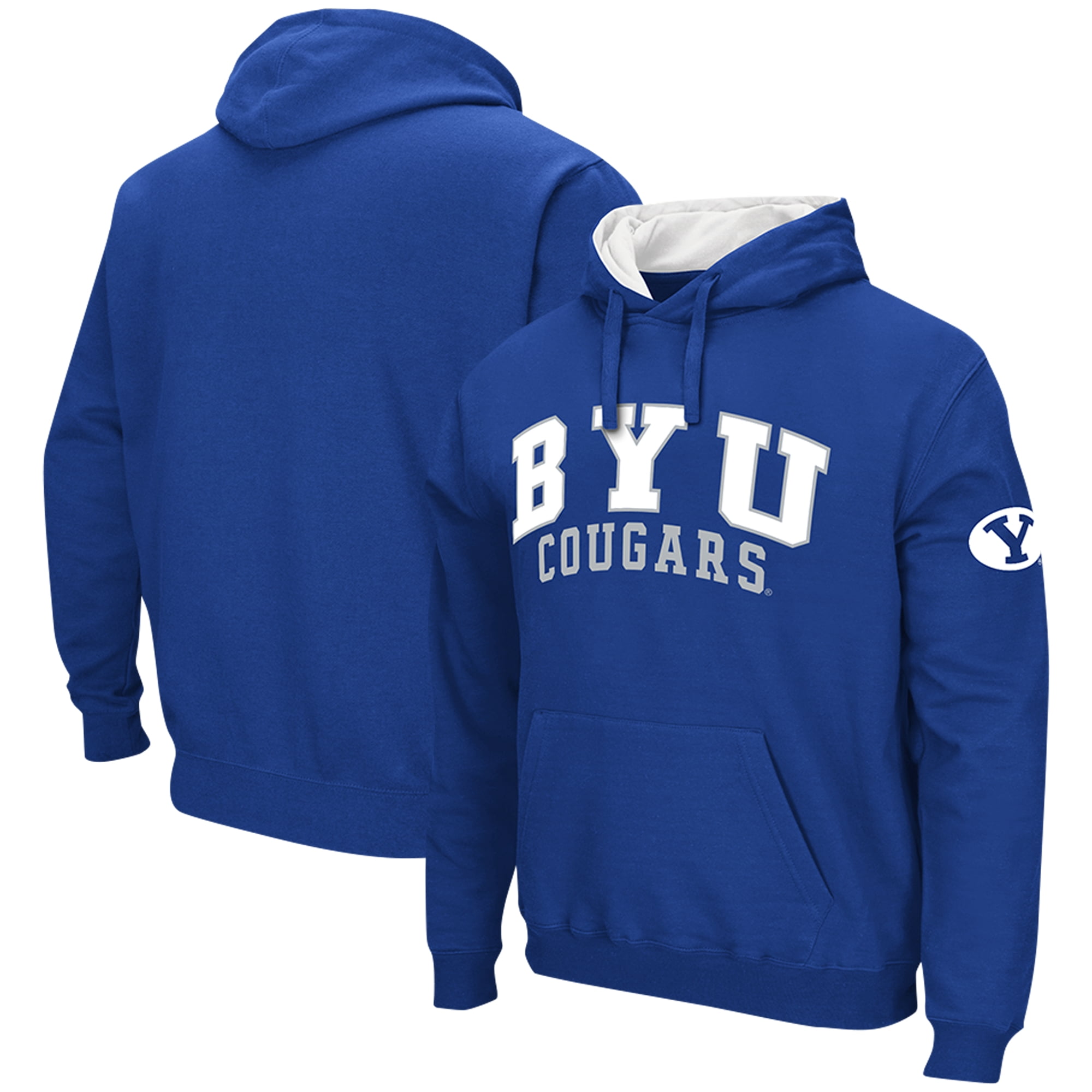 Men's Colosseum Royal BYU Cougars Double Arch Pullover Hoodie - Walmart.com