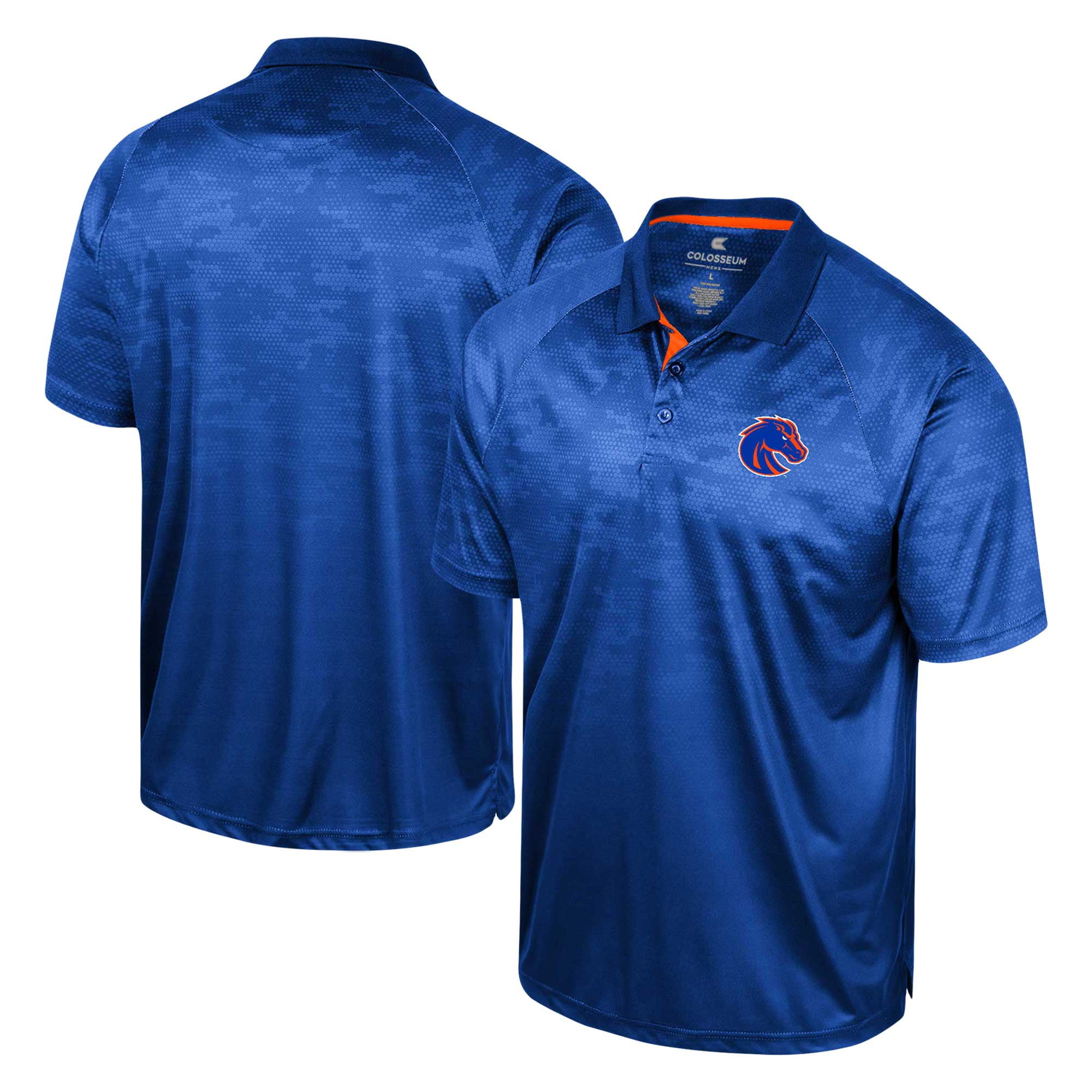 Men's Colosseum Royal Boise State Broncos Honeycomb Raglan Polo ...