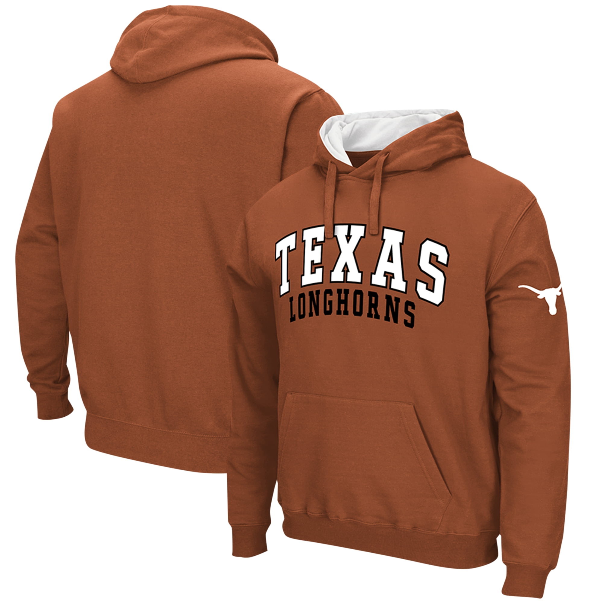 Men's Colosseum Texas Orange Texas Longhorns Double Arch Pullover ...