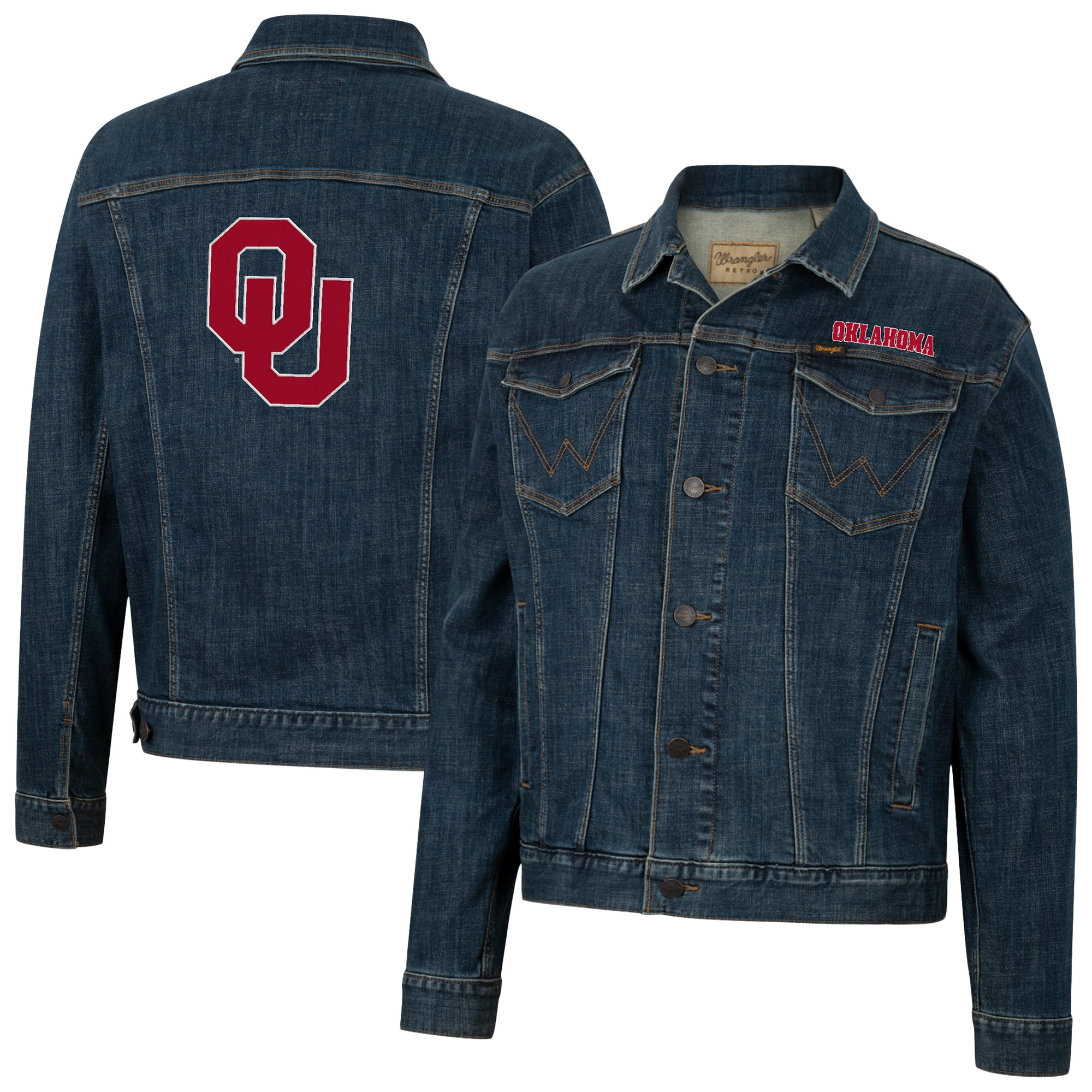 Men's Colosseum x Wrangler Oklahoma Sooners Retro Button-Up Denim ...