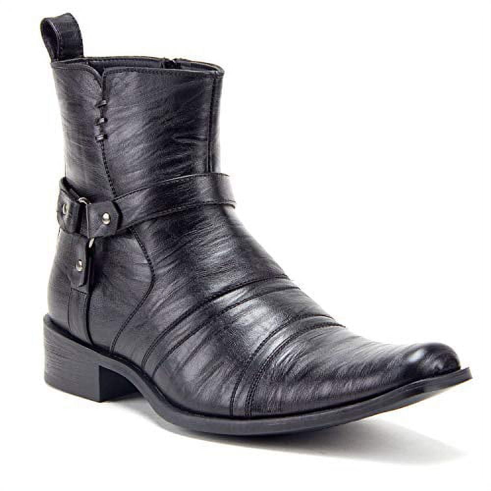 Men's Colt Fashion Harness Zip Western Cowboy Riding Boots, Black, 9.5 ...