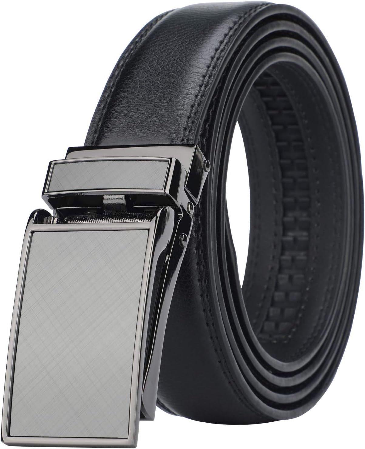 Men's Comfort Genuine Leather Ratchet Dress Belt with Automatic Click ...