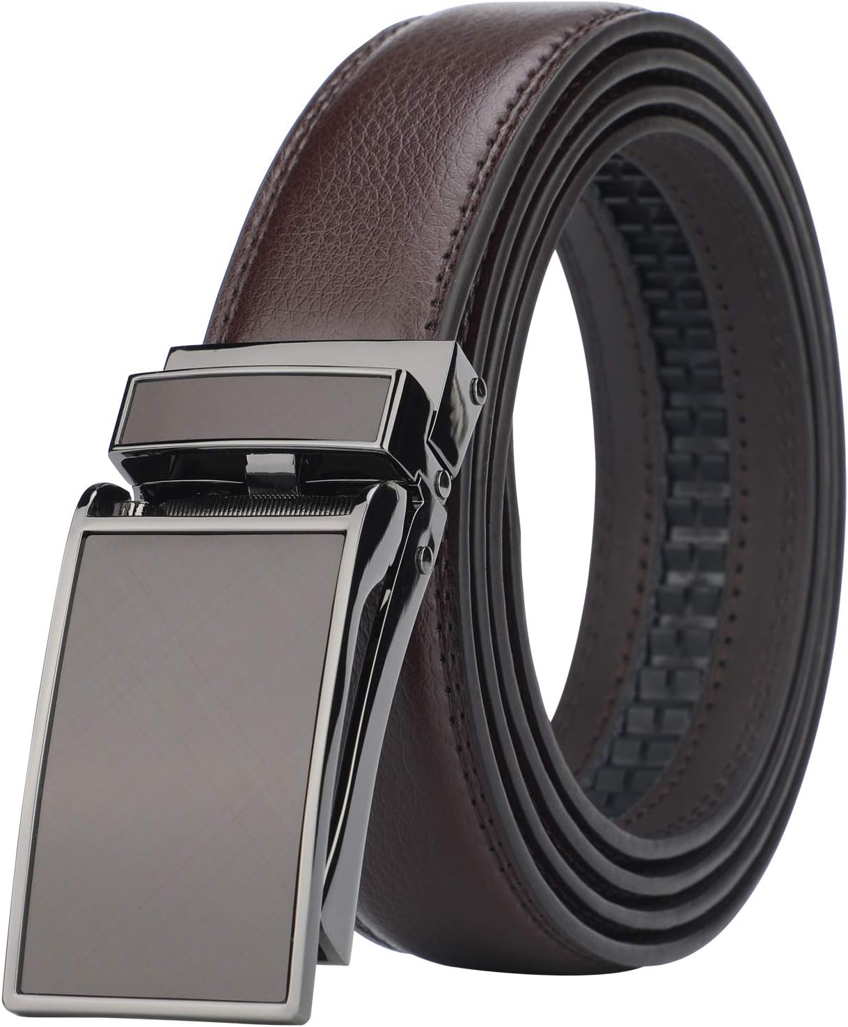 Men's Comfort Genuine Leather Ratchet Dress Belt with Automatic Click ...