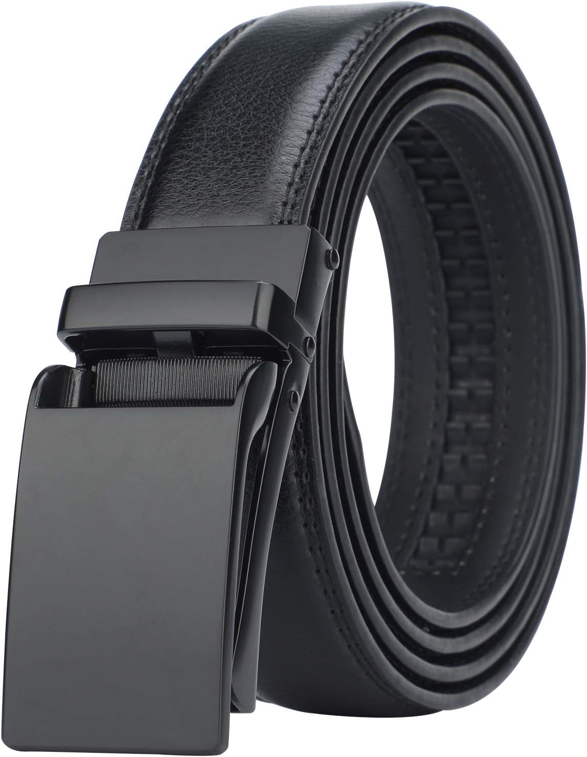 Men's Comfort Genuine Leather Ratchet Dress Belt with Automatic Click ...