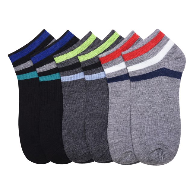 Men's Comfort Low Cut Socks, Spandex Socks, Stripes Pattern, 9-11, 6 ...