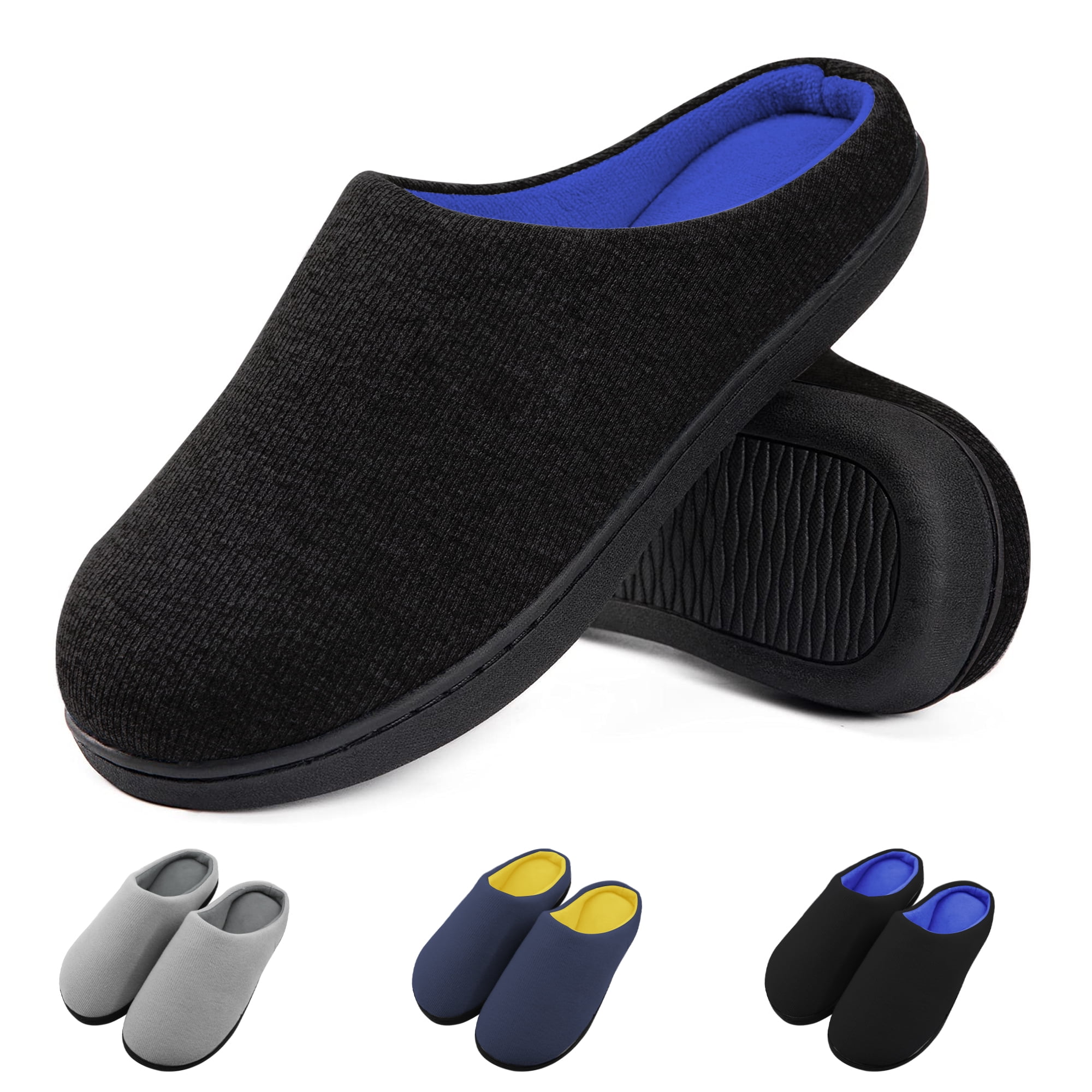 Men's Comfort Slippers Two-Tone Memory Foam Slipper, House Slippers for ...
