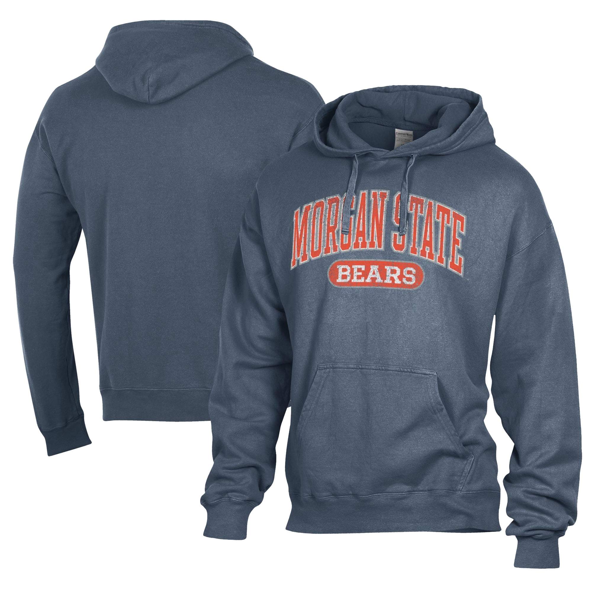 Men's Comfort Wash Blue Morgan State Bears Lightweight Fleece Pullover ...