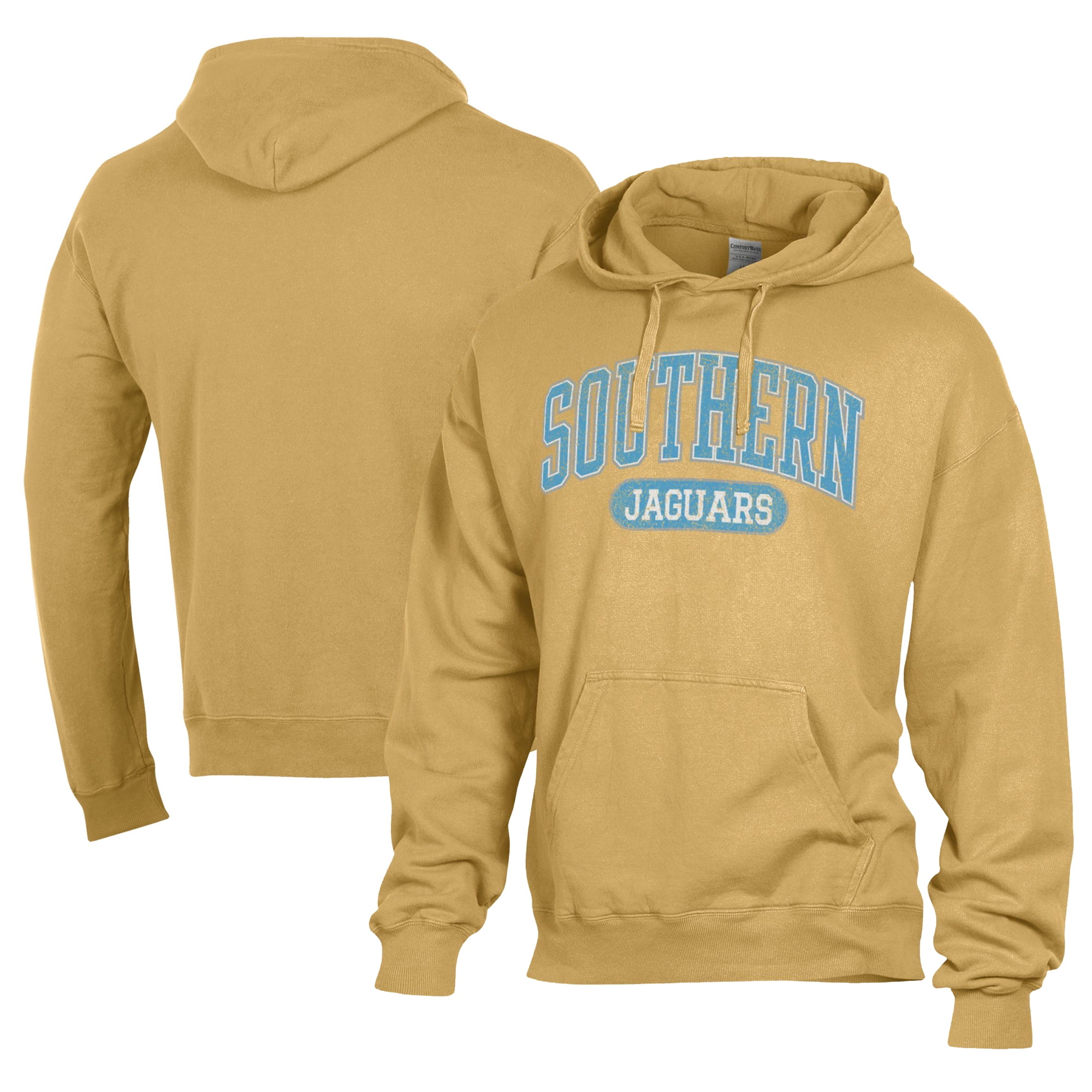 Men's Comfort Wash Gold Southern University Jaguars Lightweight Fleece ...