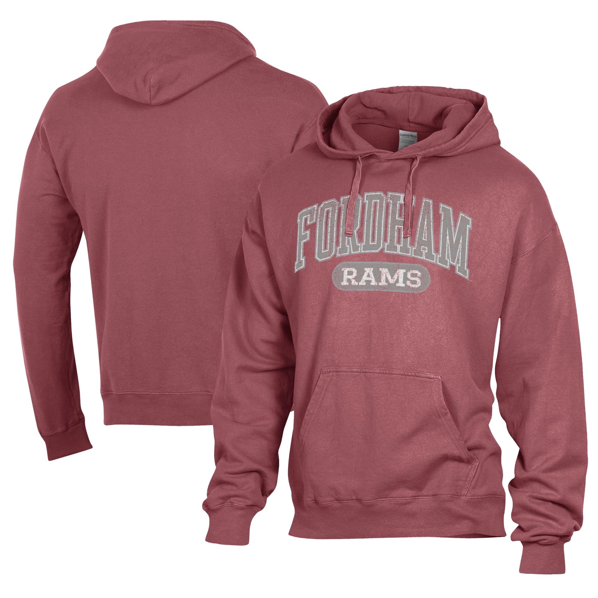 Men's Comfort Wash Maroon Fordham Rams Lightweight Fleece Pullover ...