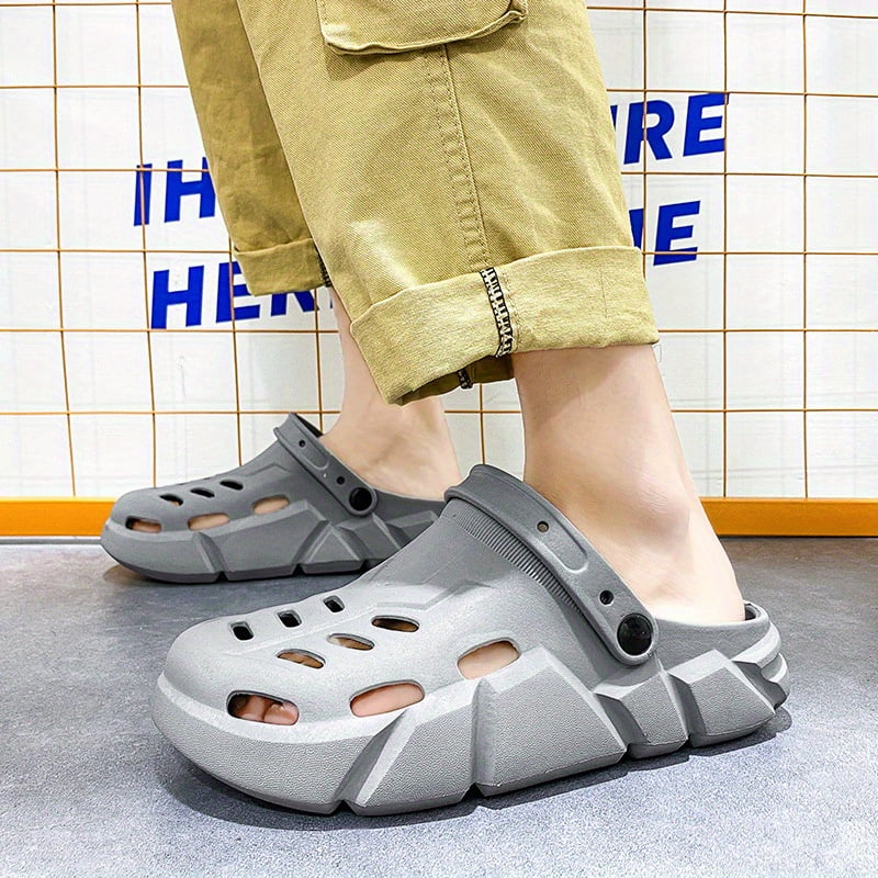 Men's Comfortable Platform Clogs, Out Non-Slip Garden Shoes, Summer ...