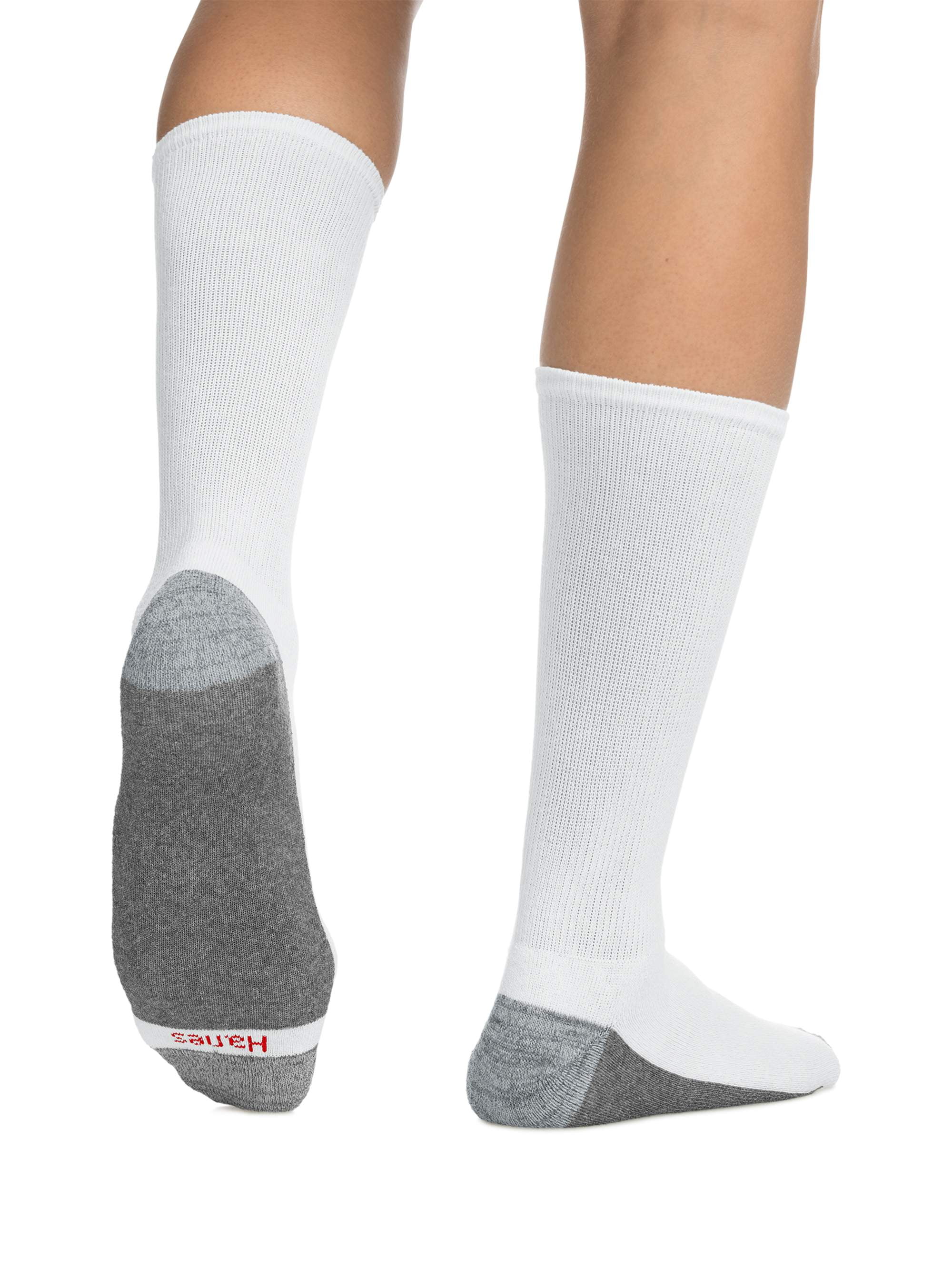 Hanes Men's Comfortblend FreshIQ Crew Socks, 6-Pack, Breathable Cotton ...