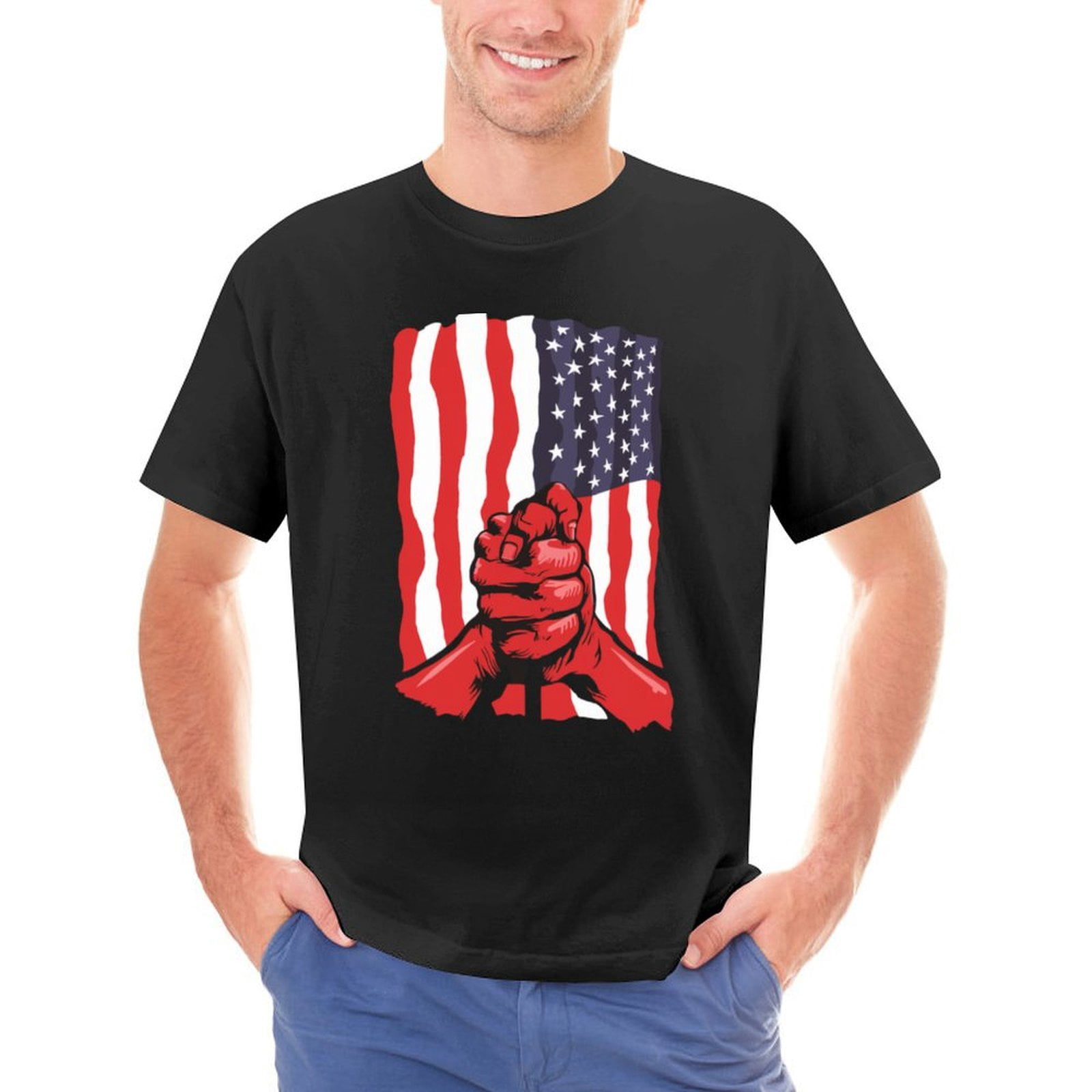 Men's Comfy Short Sleeve Crew Neck Tee -Arm Wrestling Arm Wrestler Arm ...