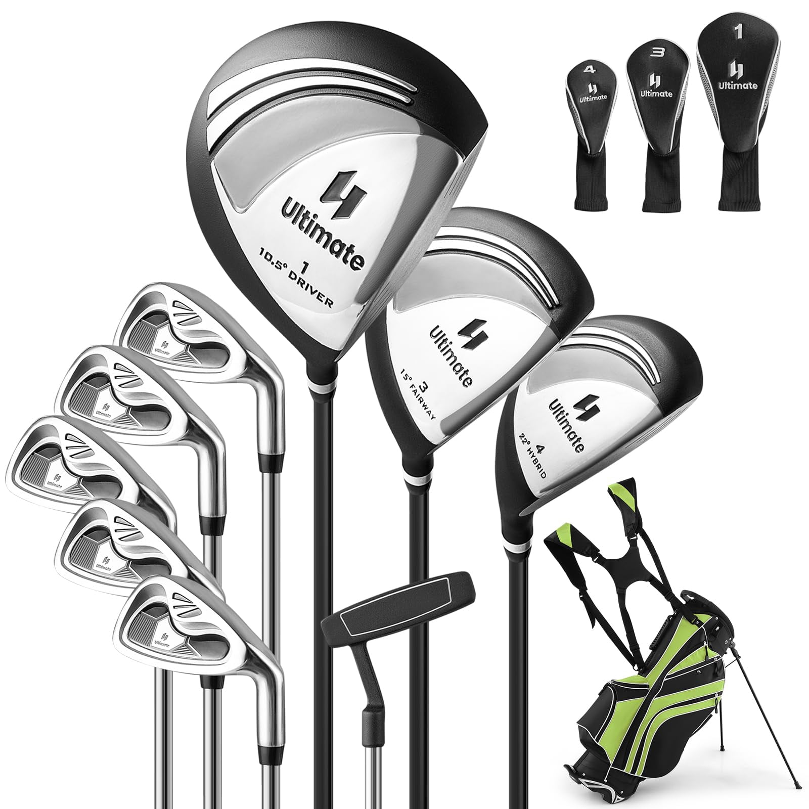 Men's Complete Golf Club Set 12/14 PCS Right Hand, Driver #1 Fairway #3 ...