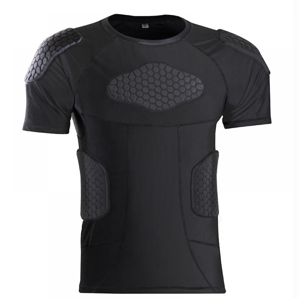 Men's Compression Padded Shirt Short Sleeve Tank Top Body Shaper ...