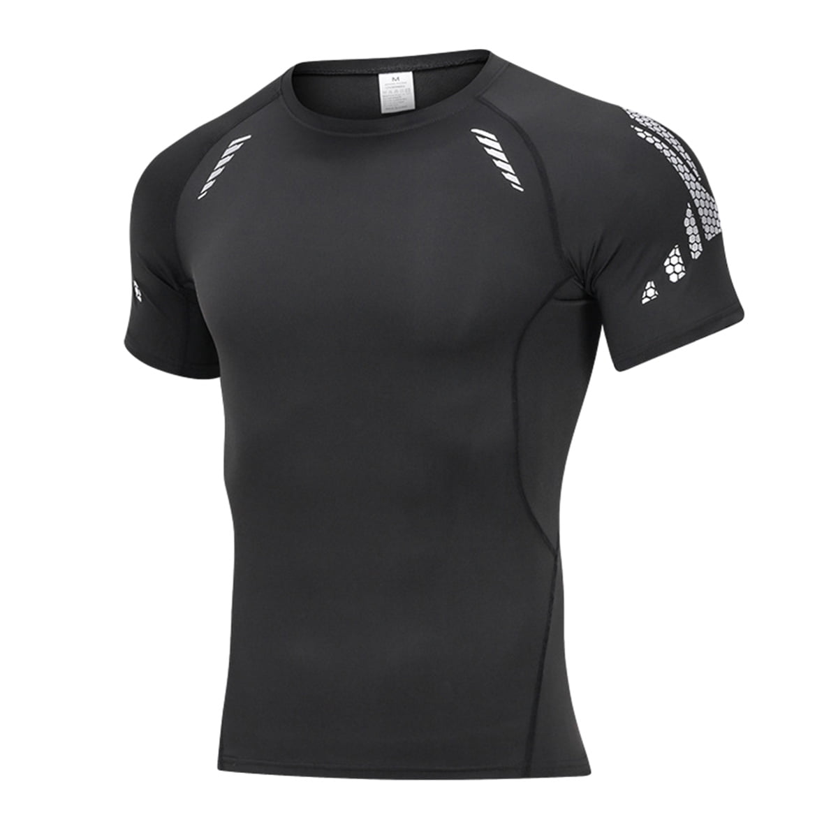 Men's Compression Shirt Short Sleeve Top Baselayer Sports T-Shirt ...