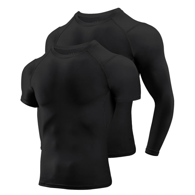 Men's Compression Shirts, Short Sleeve Athletic Compression Tops Dry ...