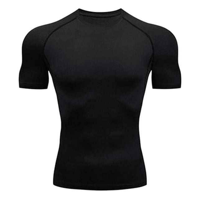 Men’s Compression Shirts Short Sleeve Cool Dry Sports Athletic Workout Base Layer Undershirt T ...