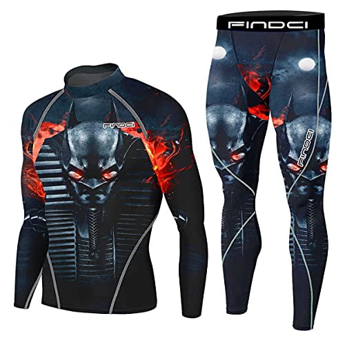 Men's Compression Sportswear Suits Gym Tights Training Boxing Rugby ...