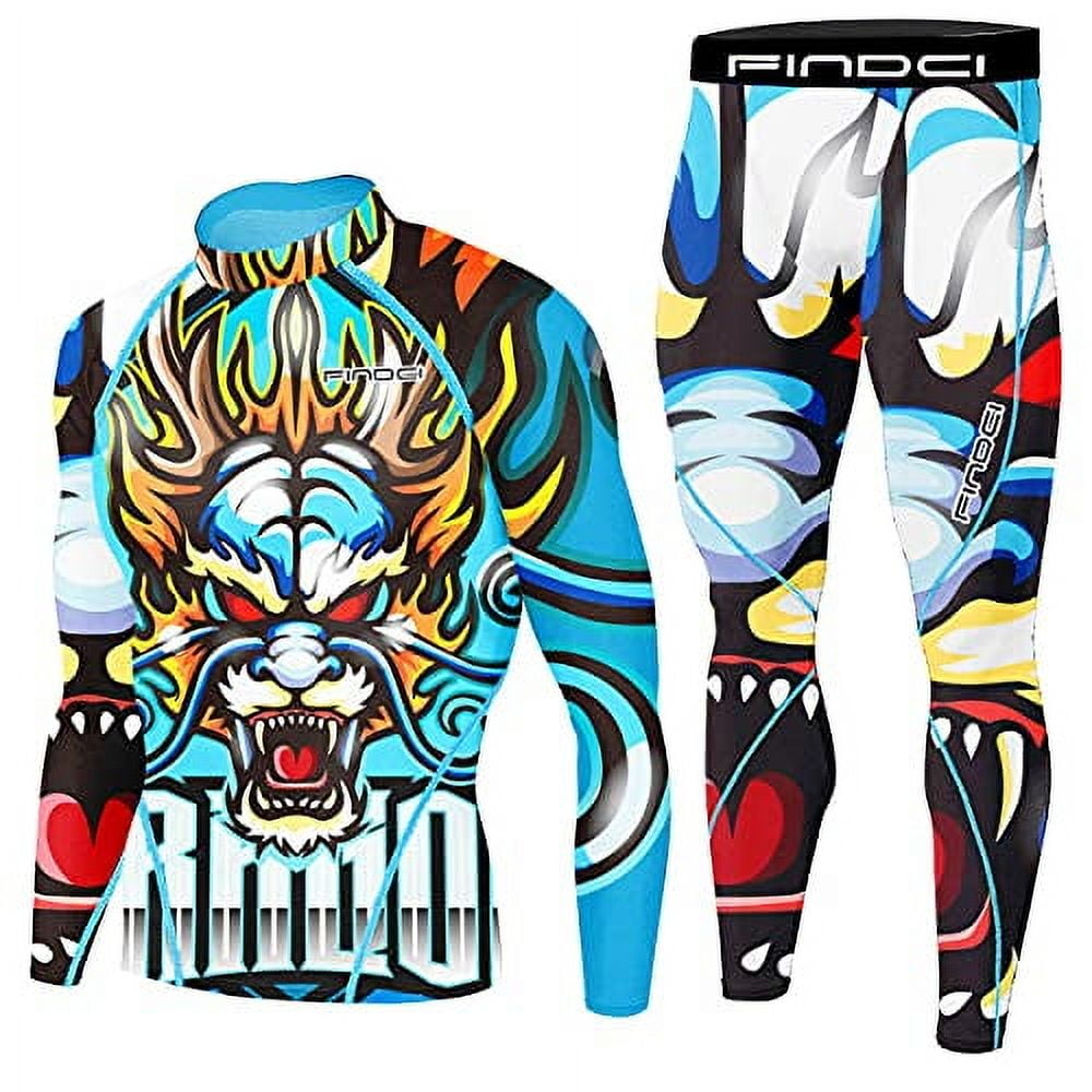 Men's Compression Sportswear Suits Gym Tights Training Boxing Rugby ...