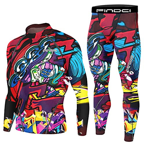 Men's Compression Sportswear Suits Gym Tights Training Boxing Rugby ...