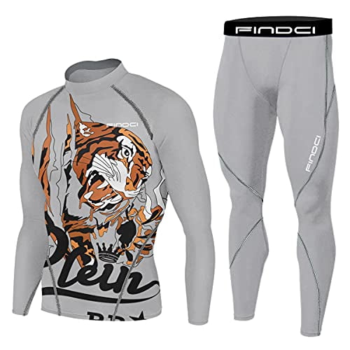 Men's Compression Sportswear Suits Gym Tights Training Boxing Rugby ...