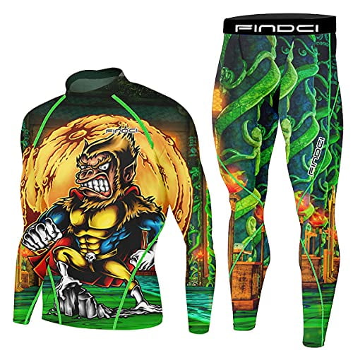 Men's Compression Sportswear Suits Gym Tights Training Boxing Rugby ...