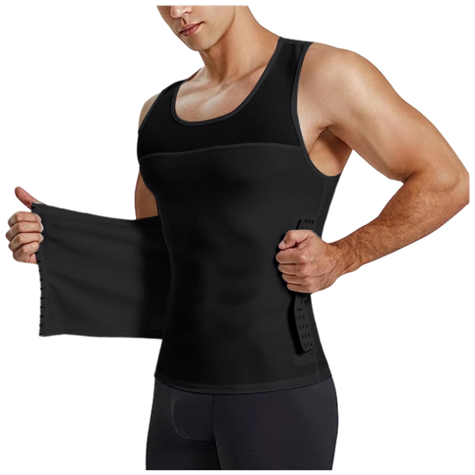Men's Compression Undershirts Tank Top for Men Scoop Neck Tummy Control ...