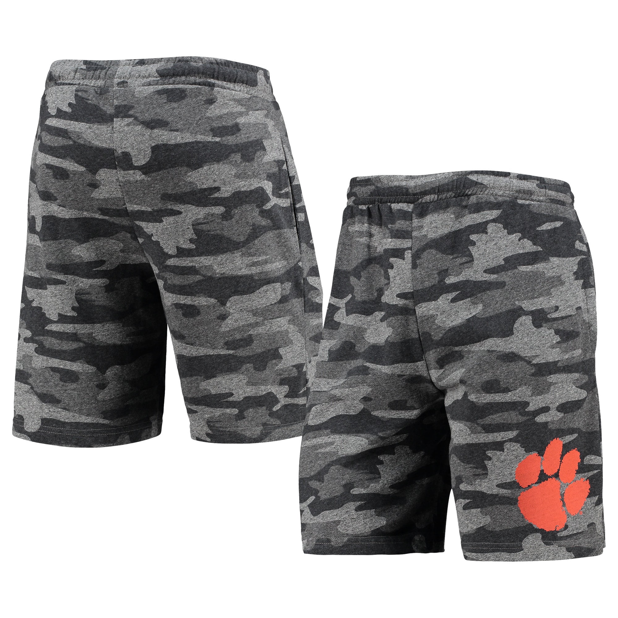 Men's Concepts Sport Charcoal/Gray Clemson Tigers Camo Backup Terry Jam ...