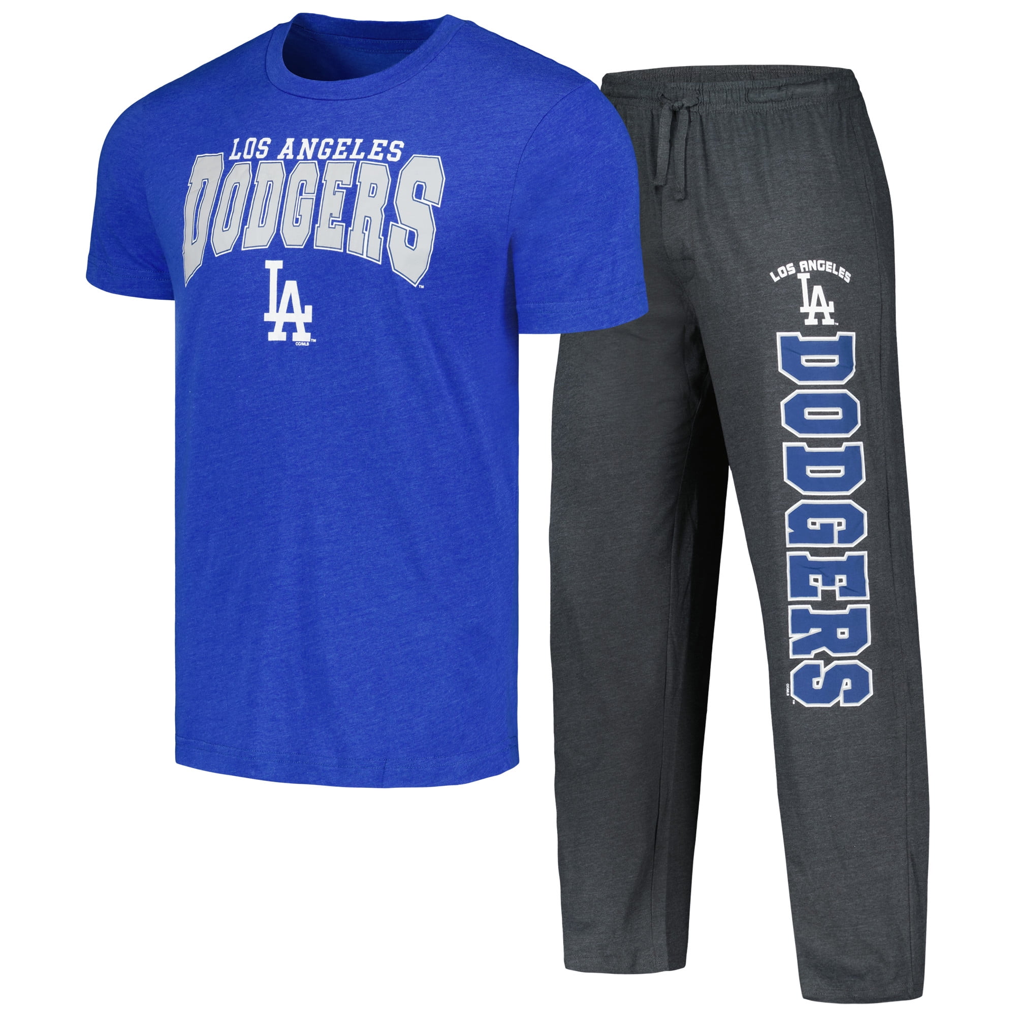 Men's Concepts Sport Charcoal/Royal Los Angeles Dodgers Meter T-Shirt ...
