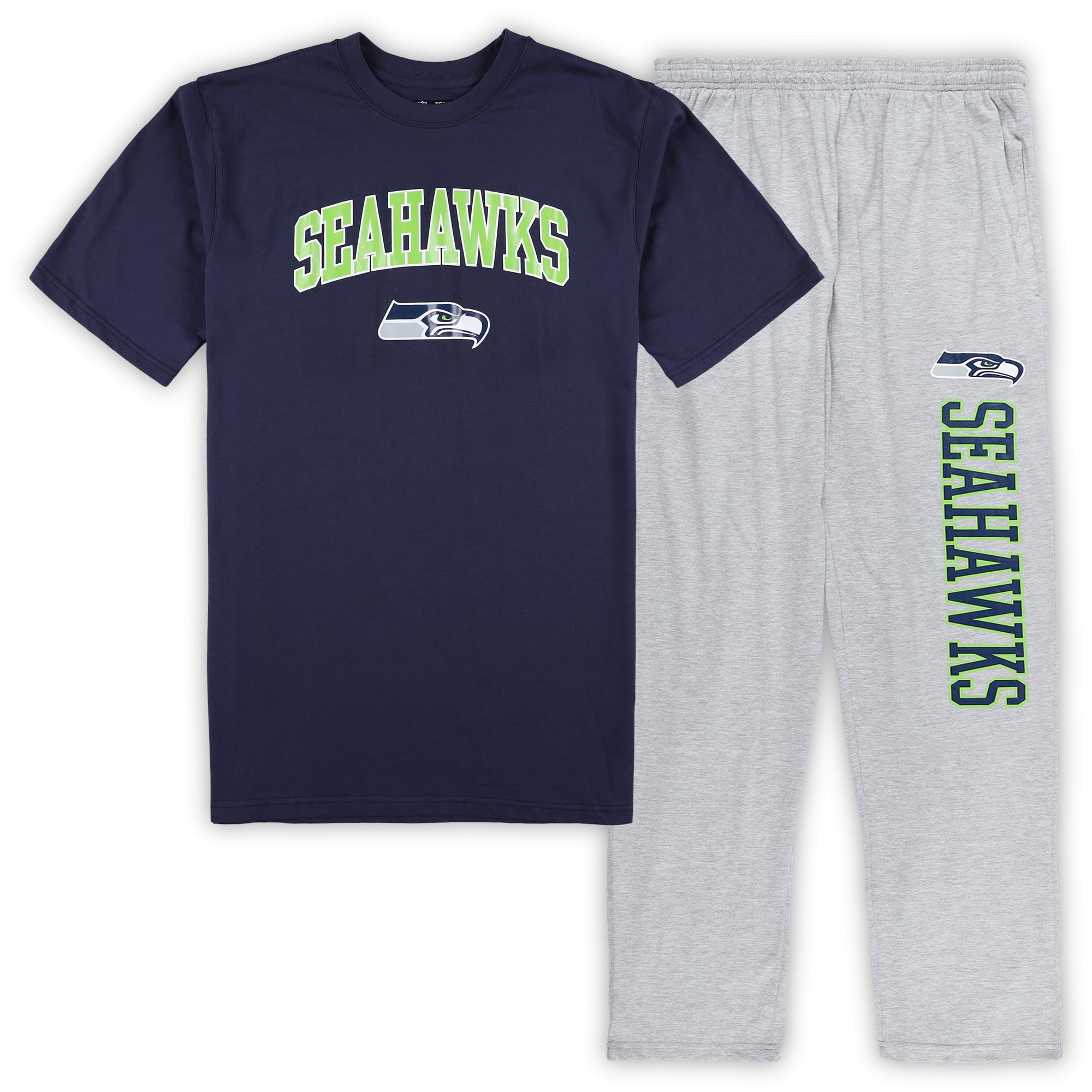 Men's Concepts Sport College Navy/Heather Gray Seattle Seahawks Big ...