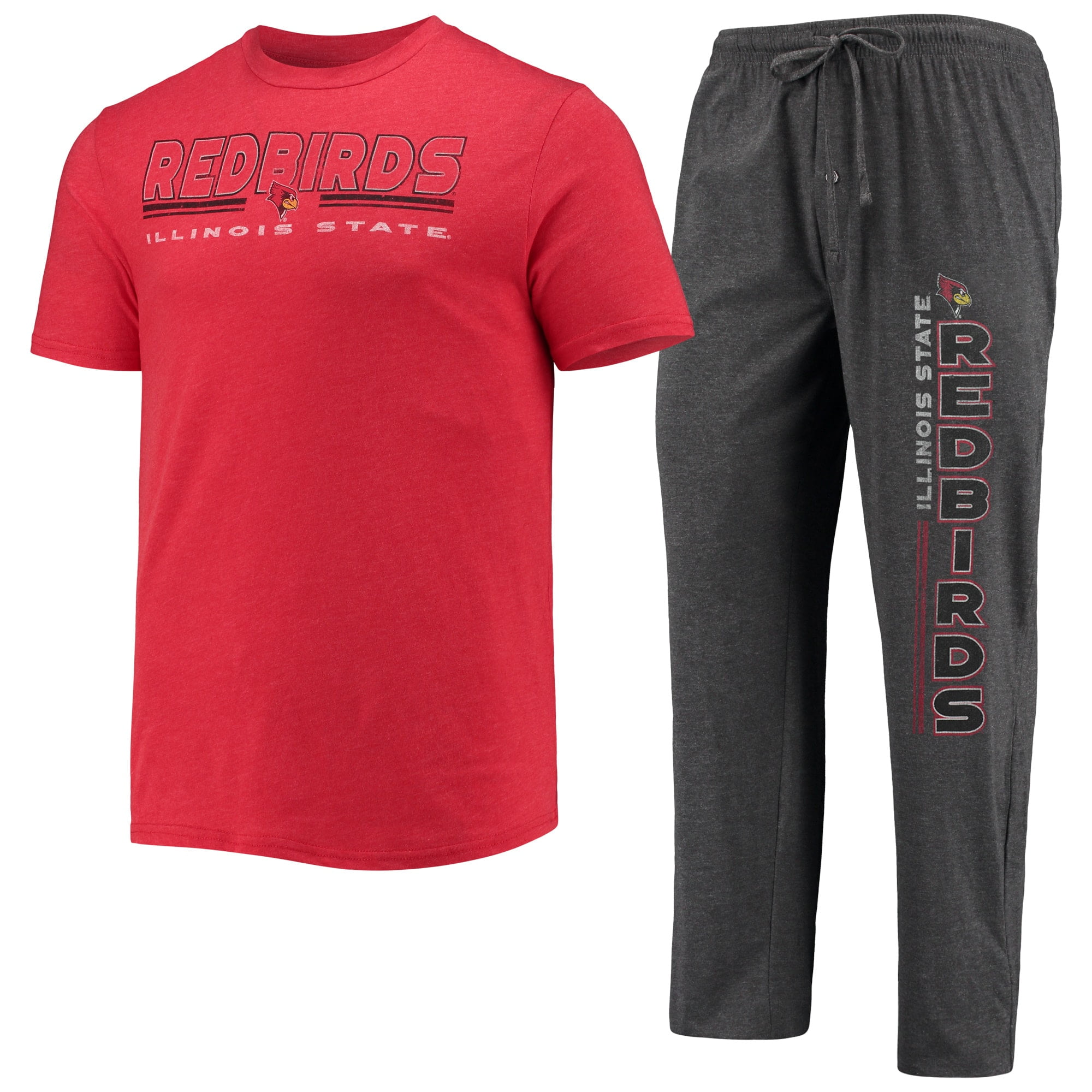 Men's Concepts Sport Heathered Charcoal/Red Illinois State Redbirds ...