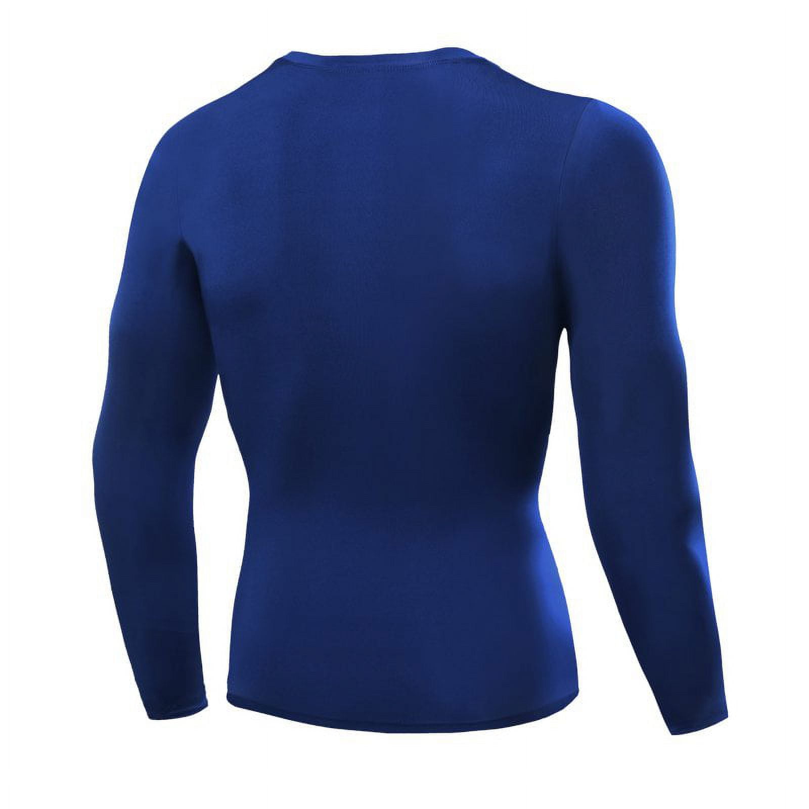 Men's Cool Dry Skin Fit Long Sleeve Compression Shirt Tight T-shirt ...