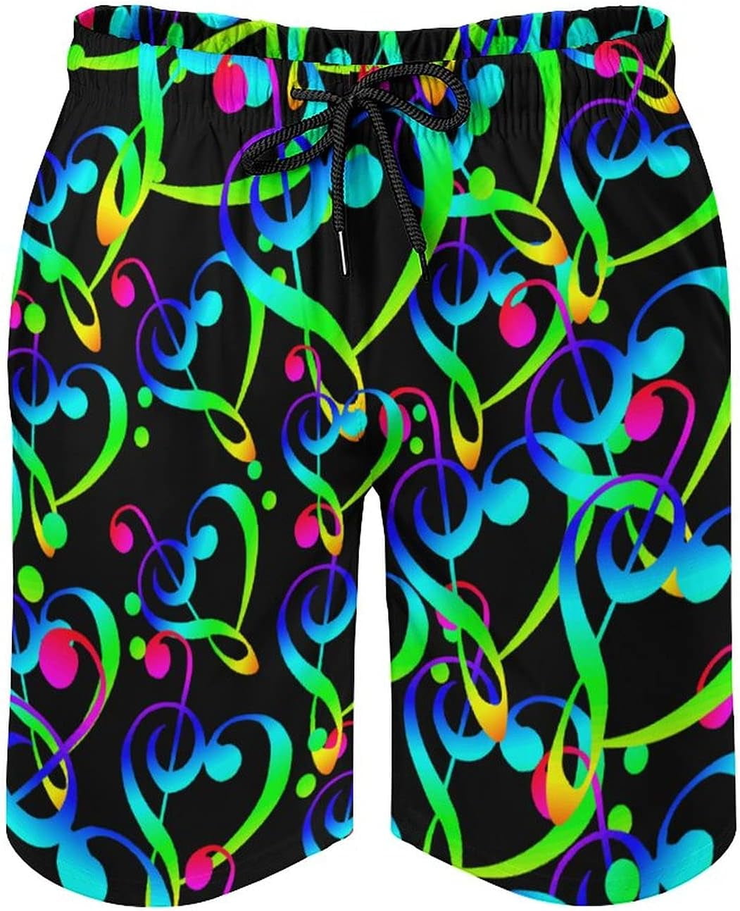 Men's Cool Music Note Beach Trunks for Men Shorts Swimming Pants ...
