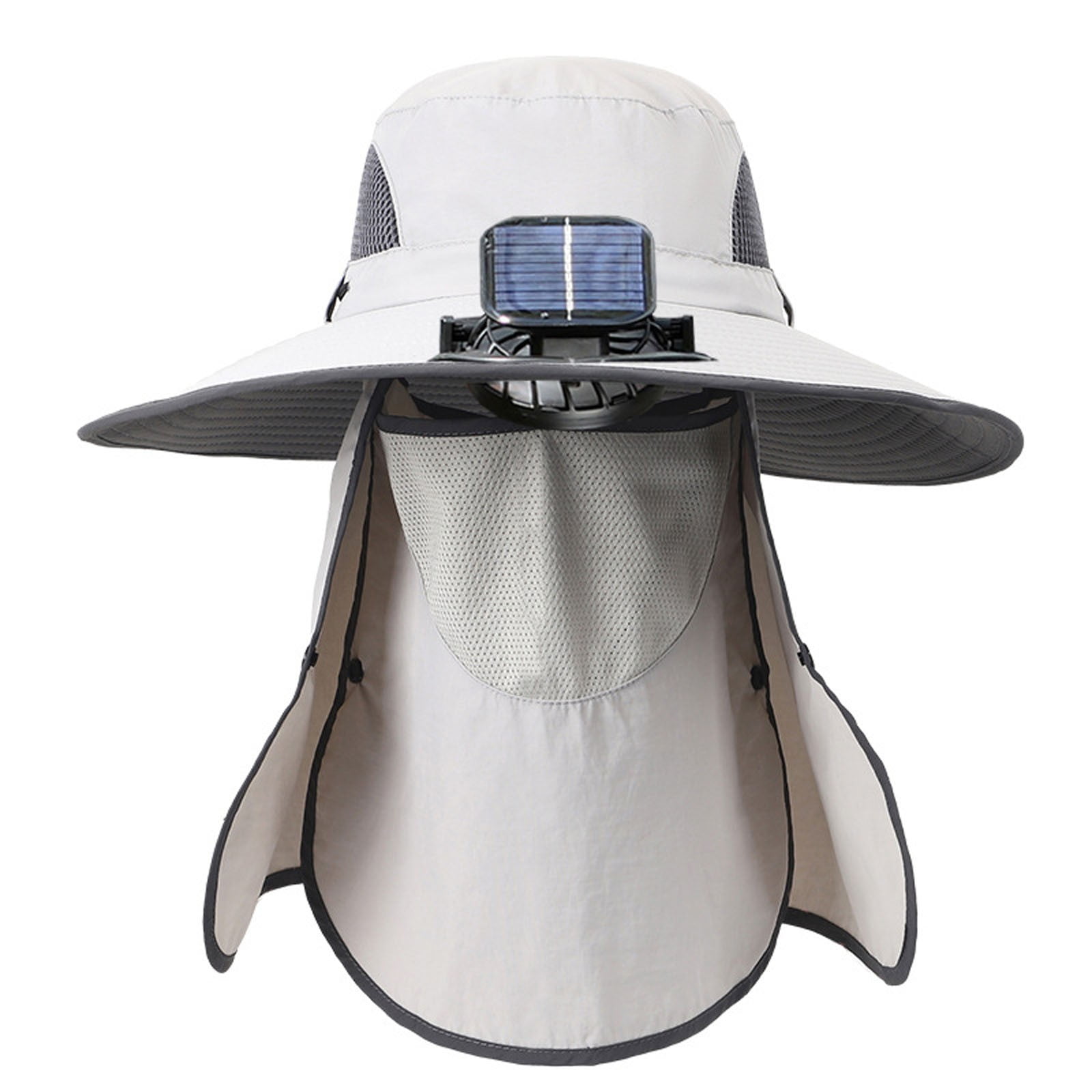 Men's Cooling Sun Hat with USB Fan - Wide Brim Fishing Hat with 3-Speed ...