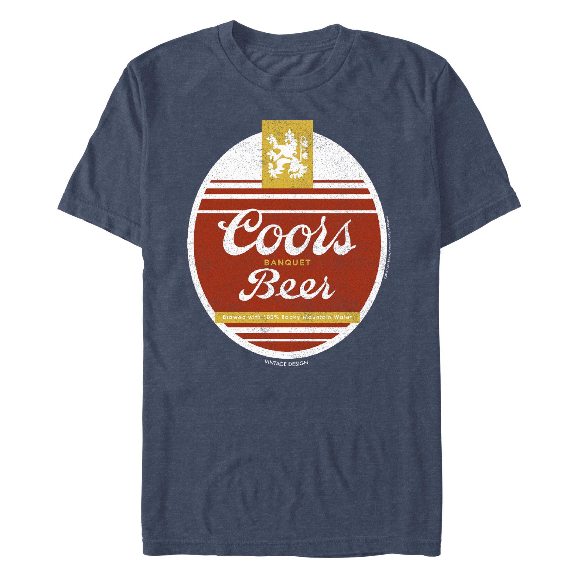 Men's Coors Brewing Company Distressed Banquet Beer Logo Graphic T ...