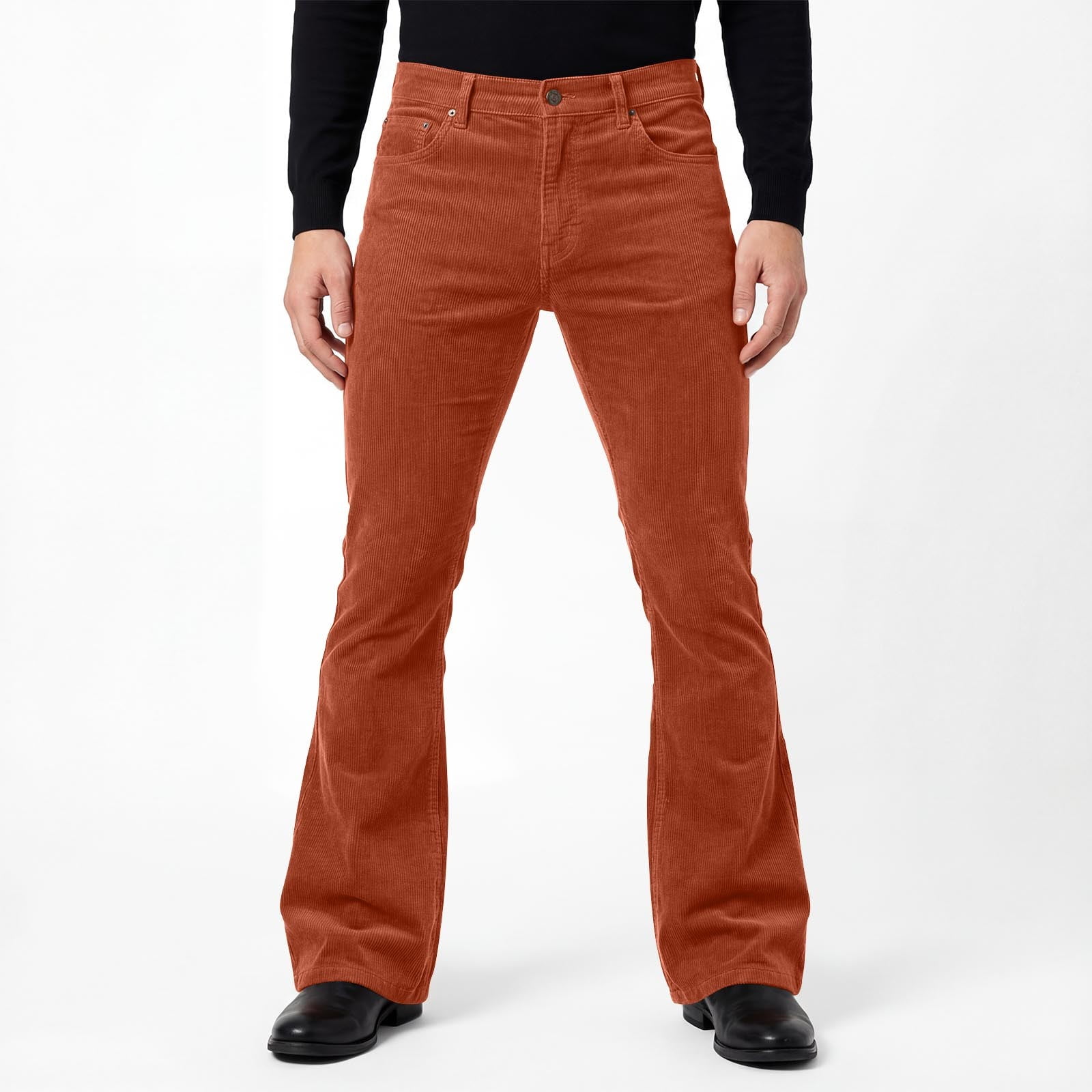 Men's Corduroy Relaxed Vintage 60s 70s Bell Bottom Pants Stretch Fit ...