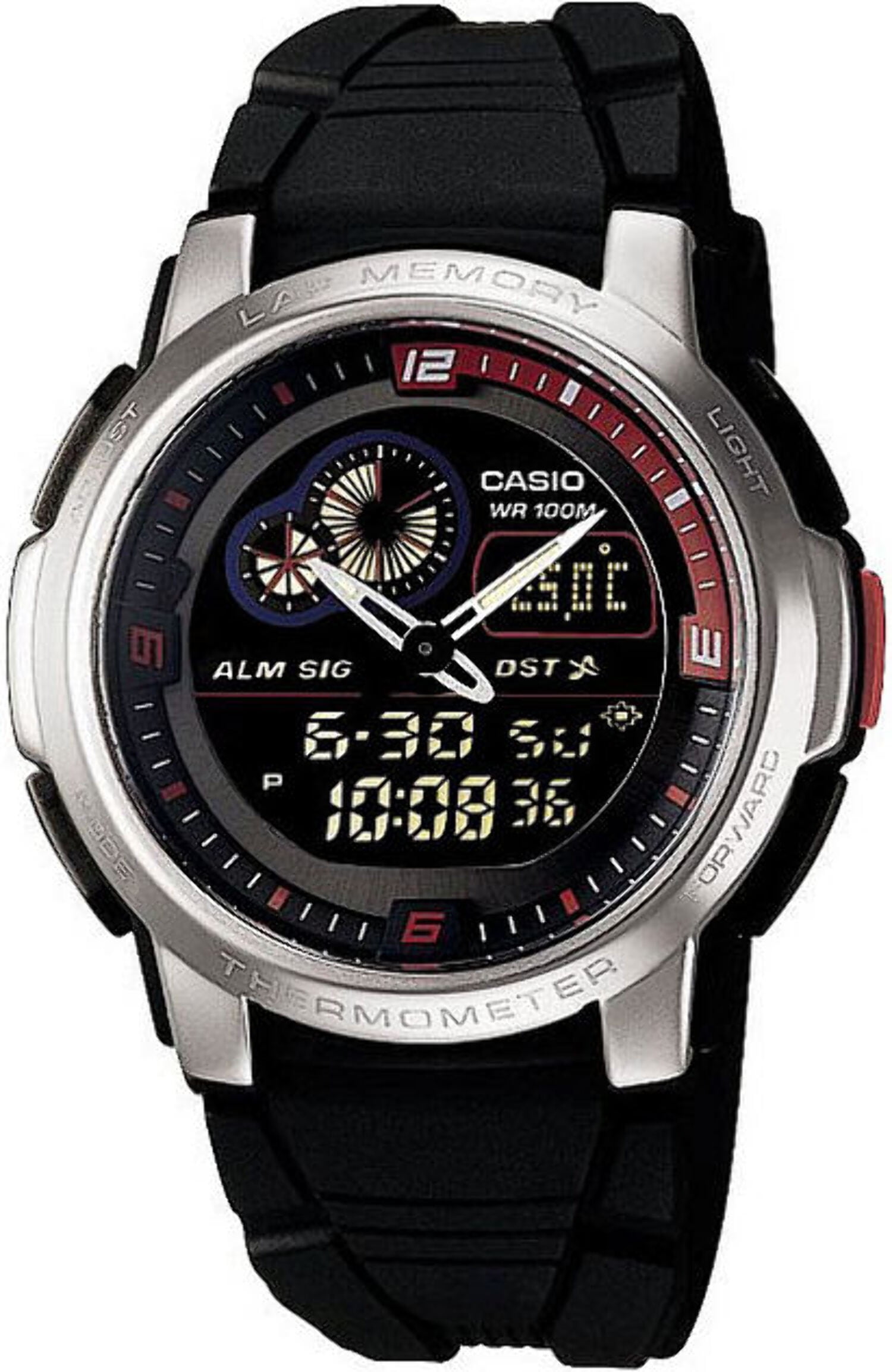 Men's Core AQF102W-1BV Black Resin Quartz Sport Watch - Walmart.com