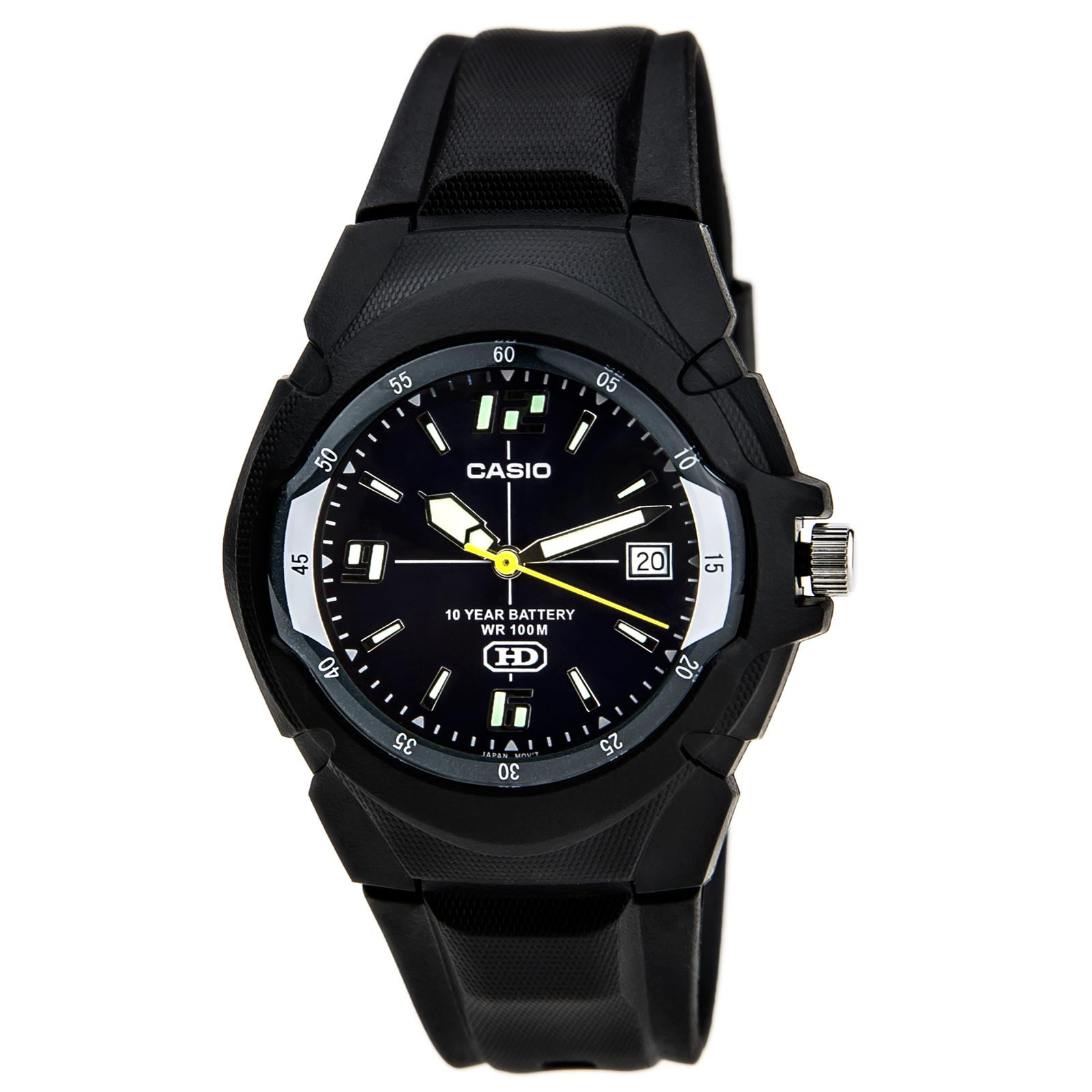 Men's Core MW600F-2AV Black Resin Quartz Watch - Walmart.com
