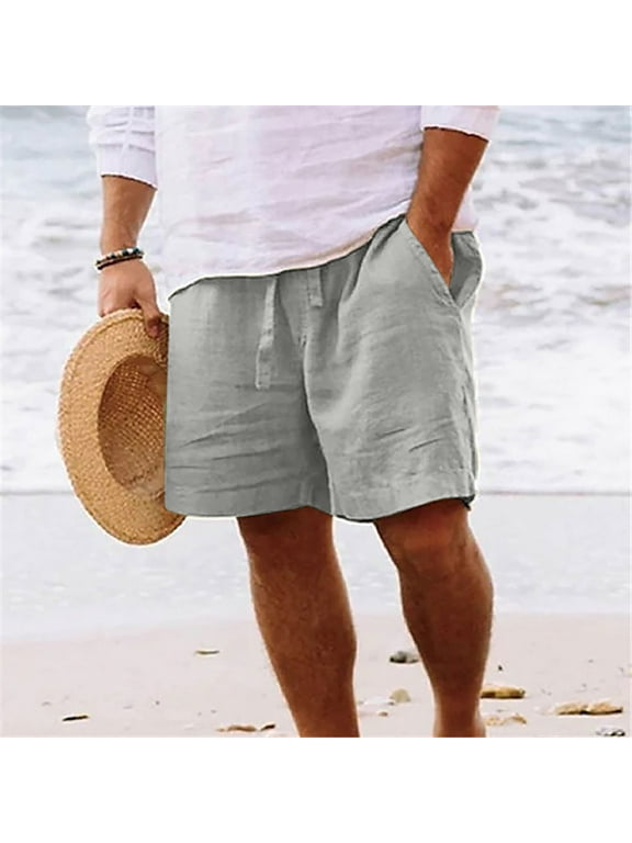 Floleo Men's Shorts Clearance Summer Men's Sport Pure Color Bandage ...