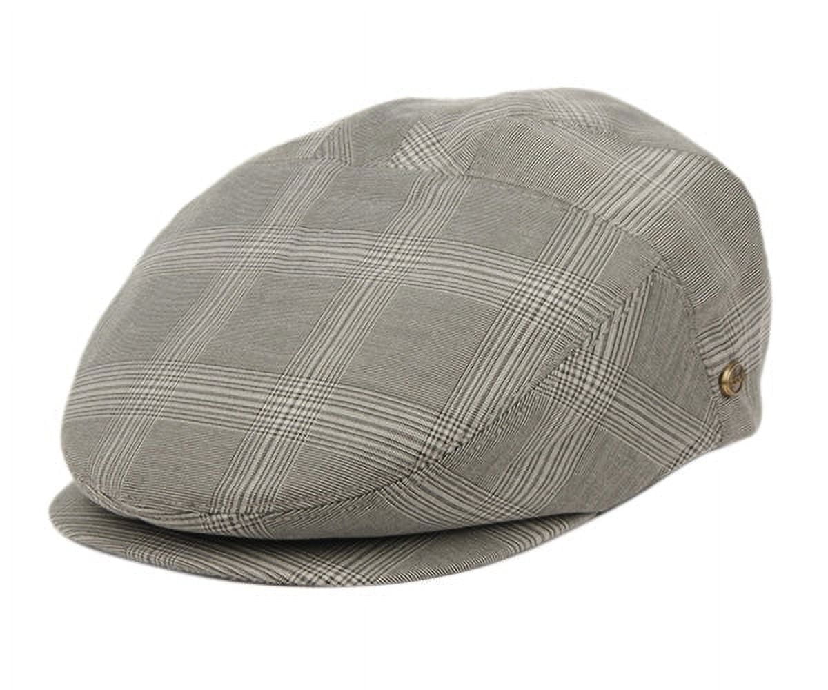 Men's Cotton Plaid Newsboy Ivy Caps Flat Ivy Caps Snap Brim Ivy Caps ...