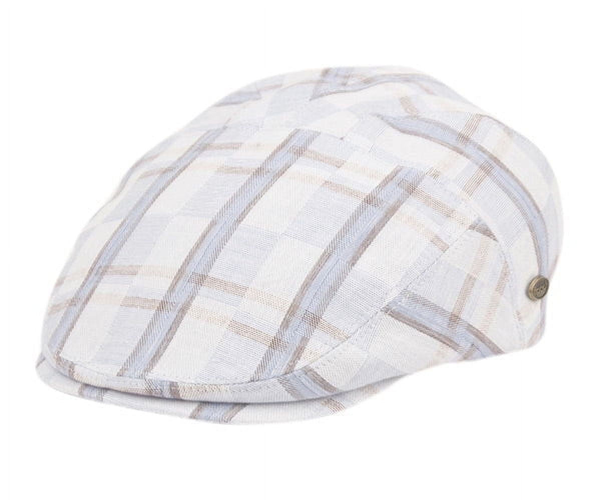 Men's Cotton Plaid Newsboy Ivy Caps Flat Ivy Caps Snap Brim Ivy Caps ...